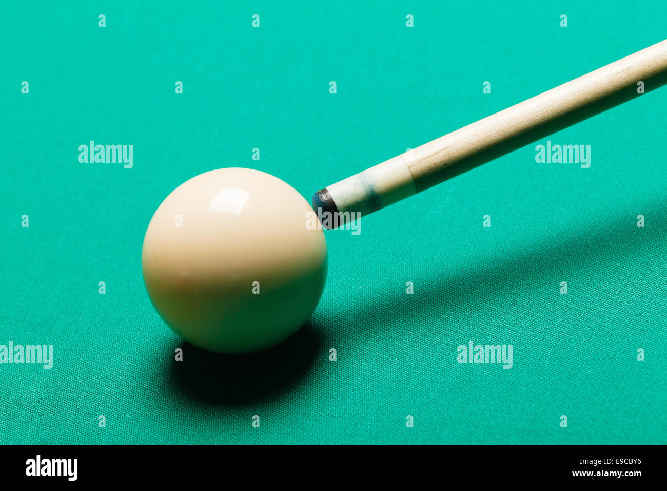 Billiard balls in a pool table Stock Photo - Alamy