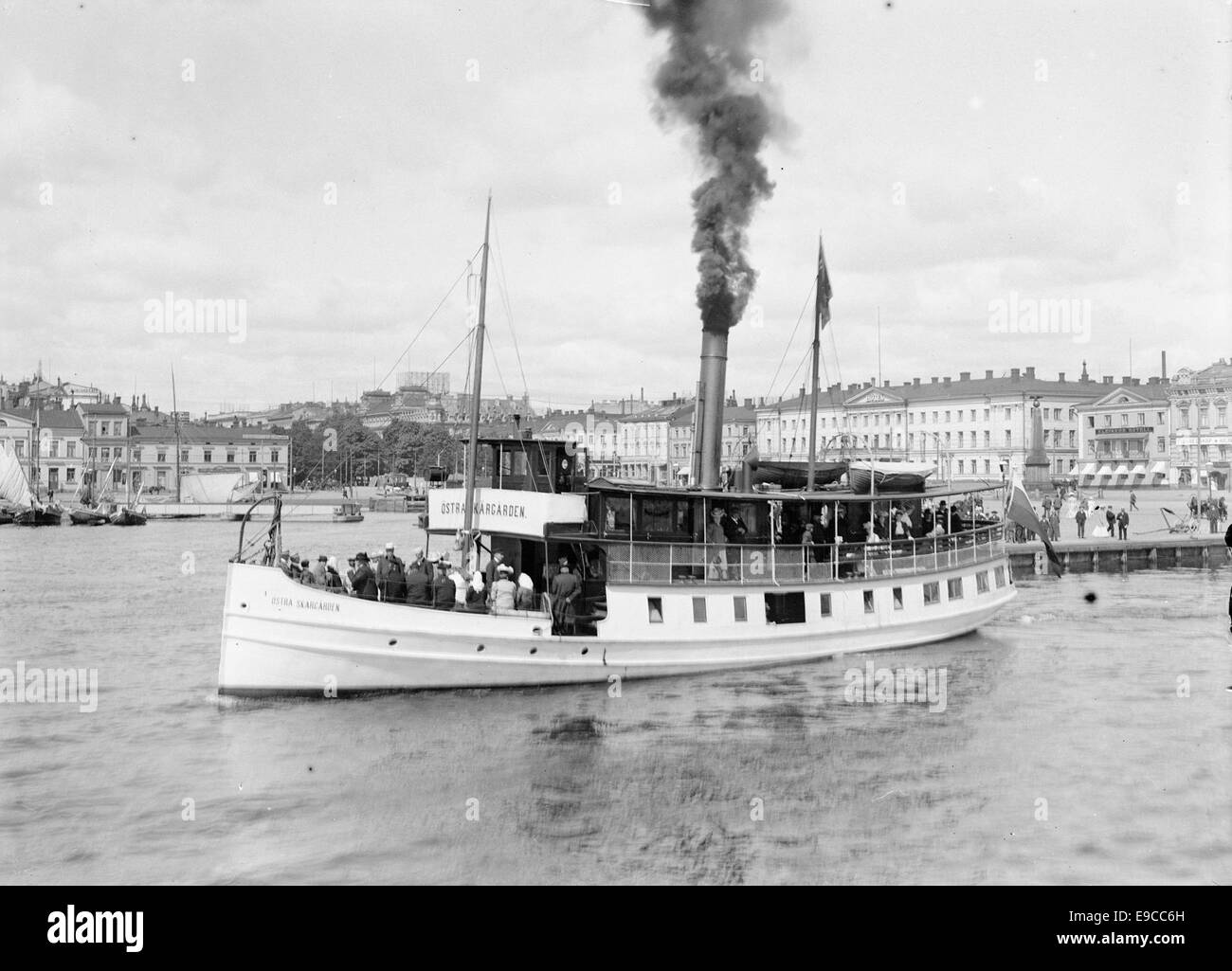 A photograph of the steamship 'Stra Skärgården' docked outside the ...