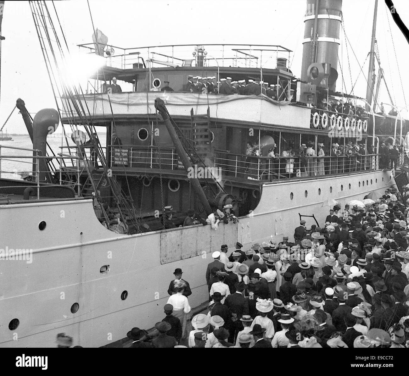 A photograph of the steamship Arcturus docked at South Harbor, Helsinki ...