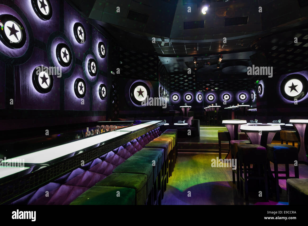 Dance club interior. Payner Dance Center Bulgaria Stock Photo - Alamy