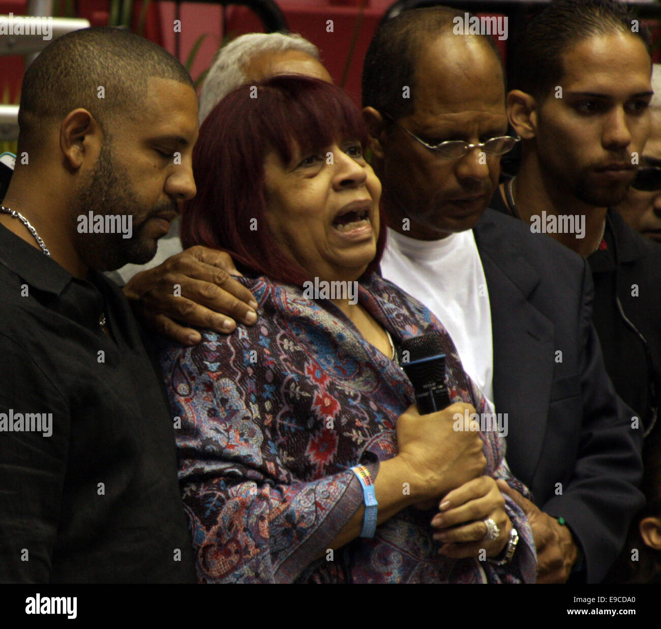 Puerto Rican salsa singer Jose ''Cheo'' Feliciano lies in his open ...