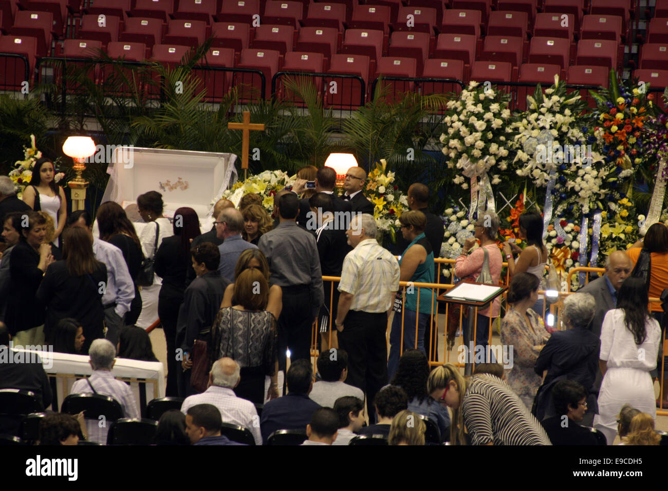 Puerto Rican salsa singer Jose ''Cheo'' Feliciano lies in his open ...