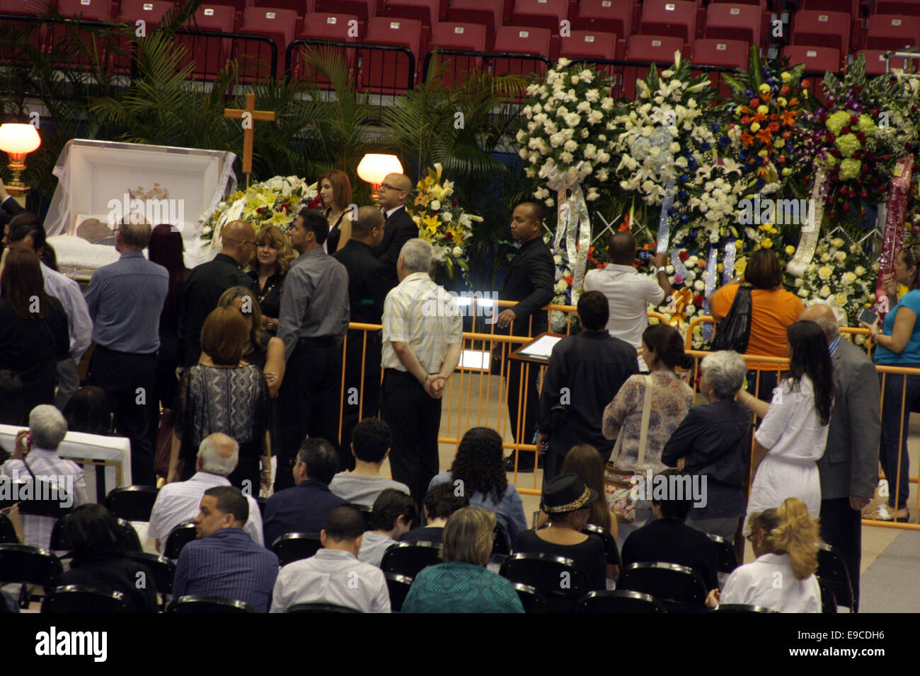 Puerto Rican salsa singer Jose ''Cheo'' Feliciano lies in his open ...
