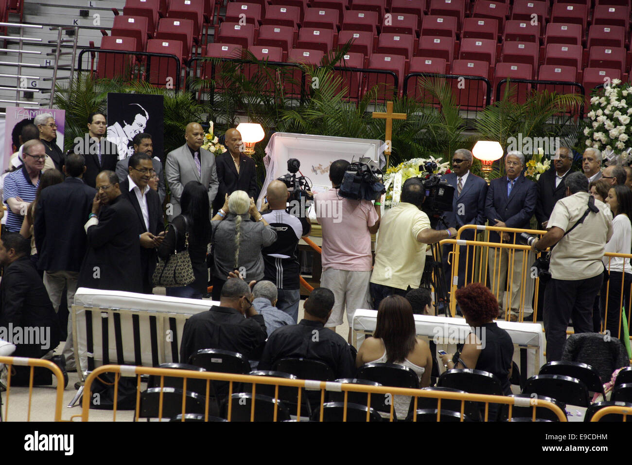 Puerto Rican salsa singer Jose ''Cheo'' Feliciano lies in his open ...