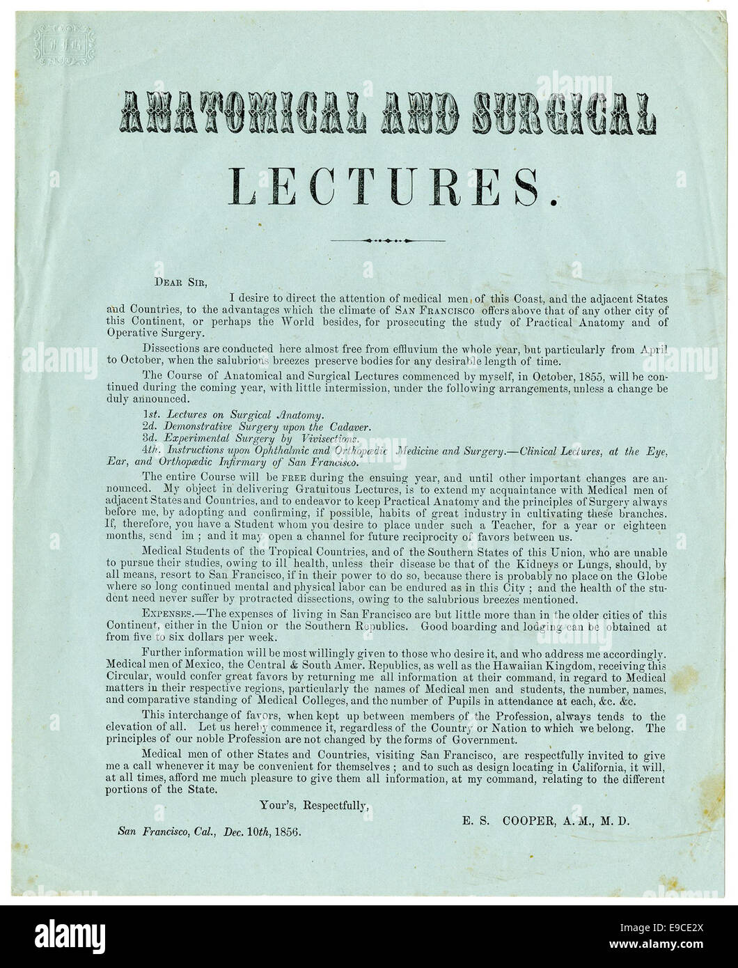 A historical image related to anatomical and surgical lectures ...