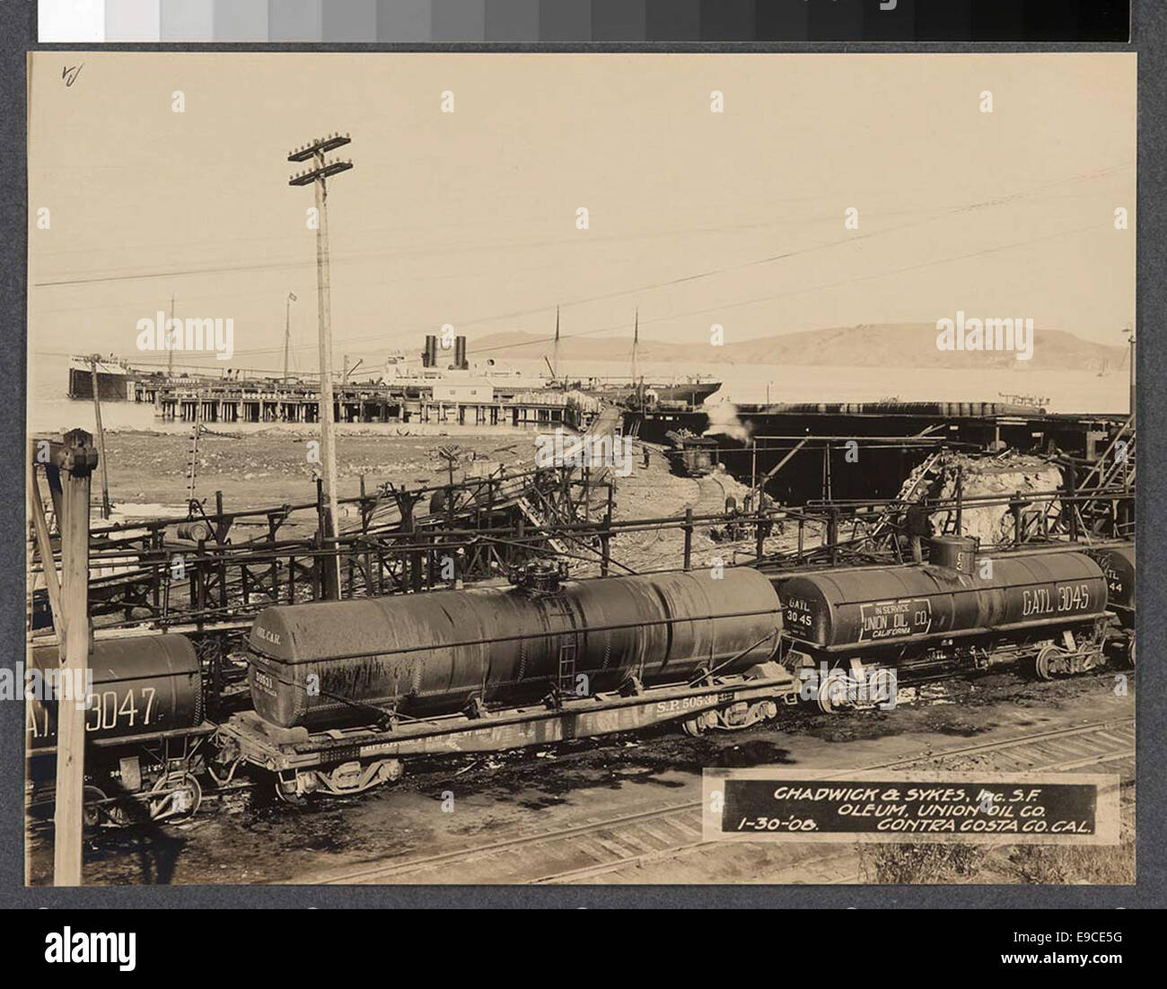 A photograph of an oil tank car from Union Oil Company, dated January ...