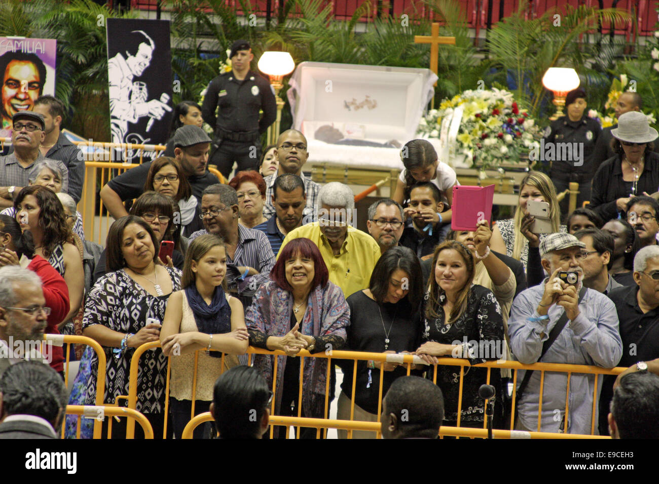 Puerto Rican salsa singer Jose ''Cheo'' Feliciano lies in his open ...