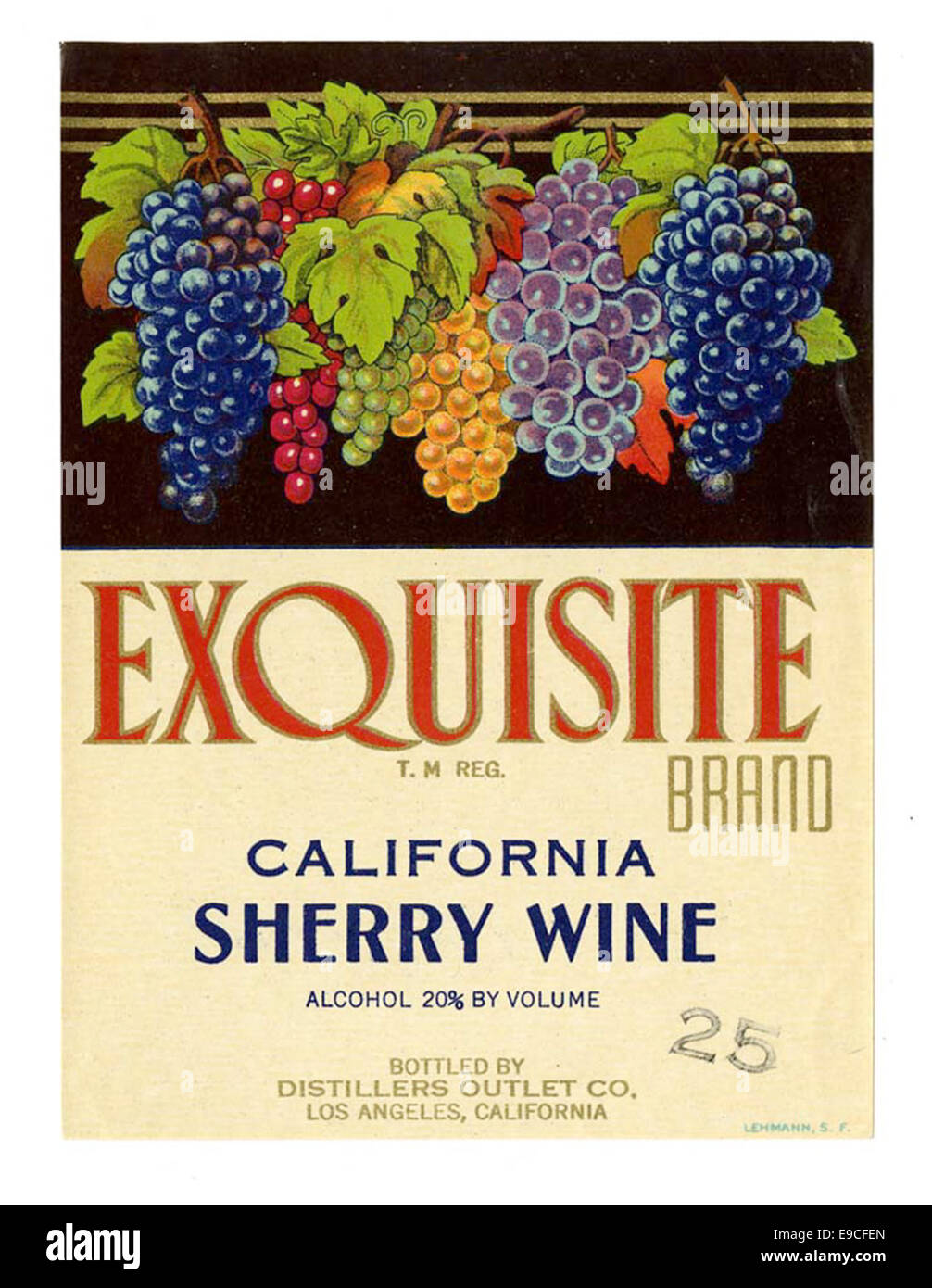 Sherry bottle label hi-res stock photography and images - Alamy