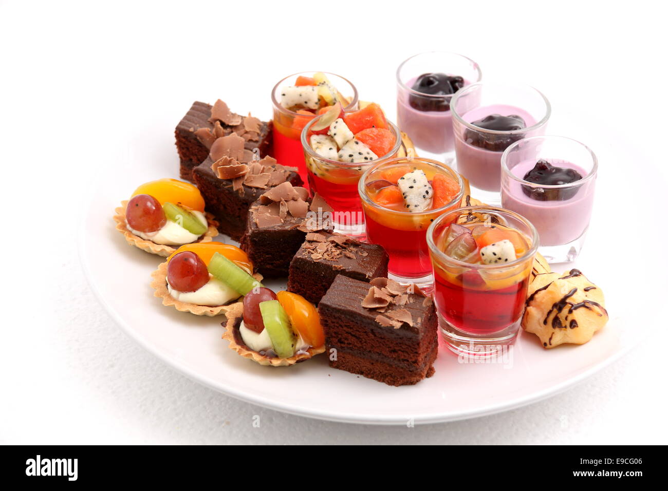 Assorted Mini Cakes Different Cream High Resolution Stock Photography ...