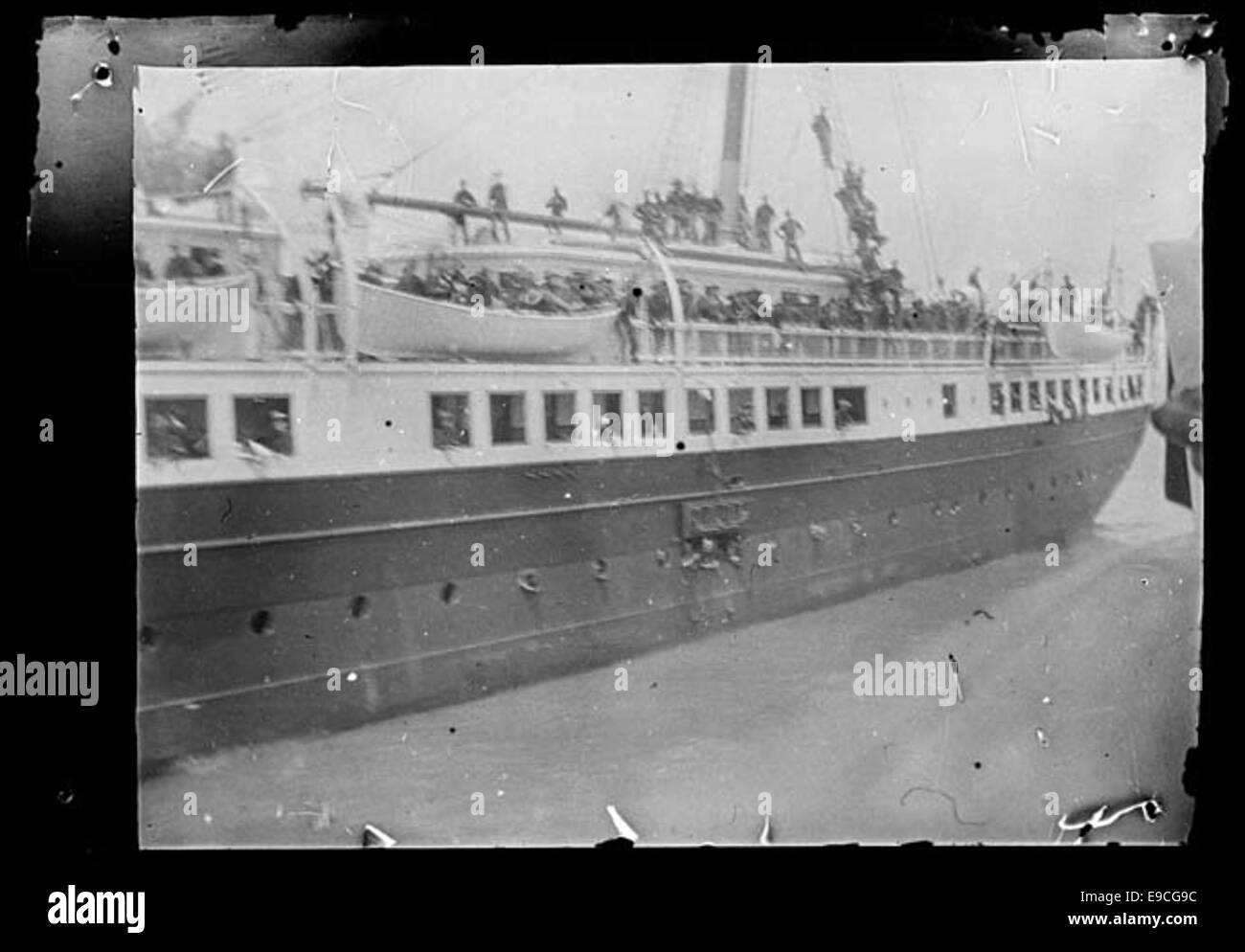 A photograph of naval ships during the Spanish-American War, taken in ...