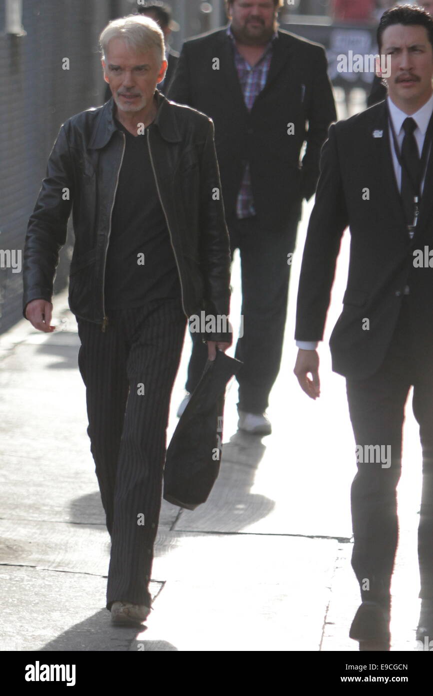 Billy Bob Thornton departs Jimmy Kimmel Live! in Hollywood. Featuring ...