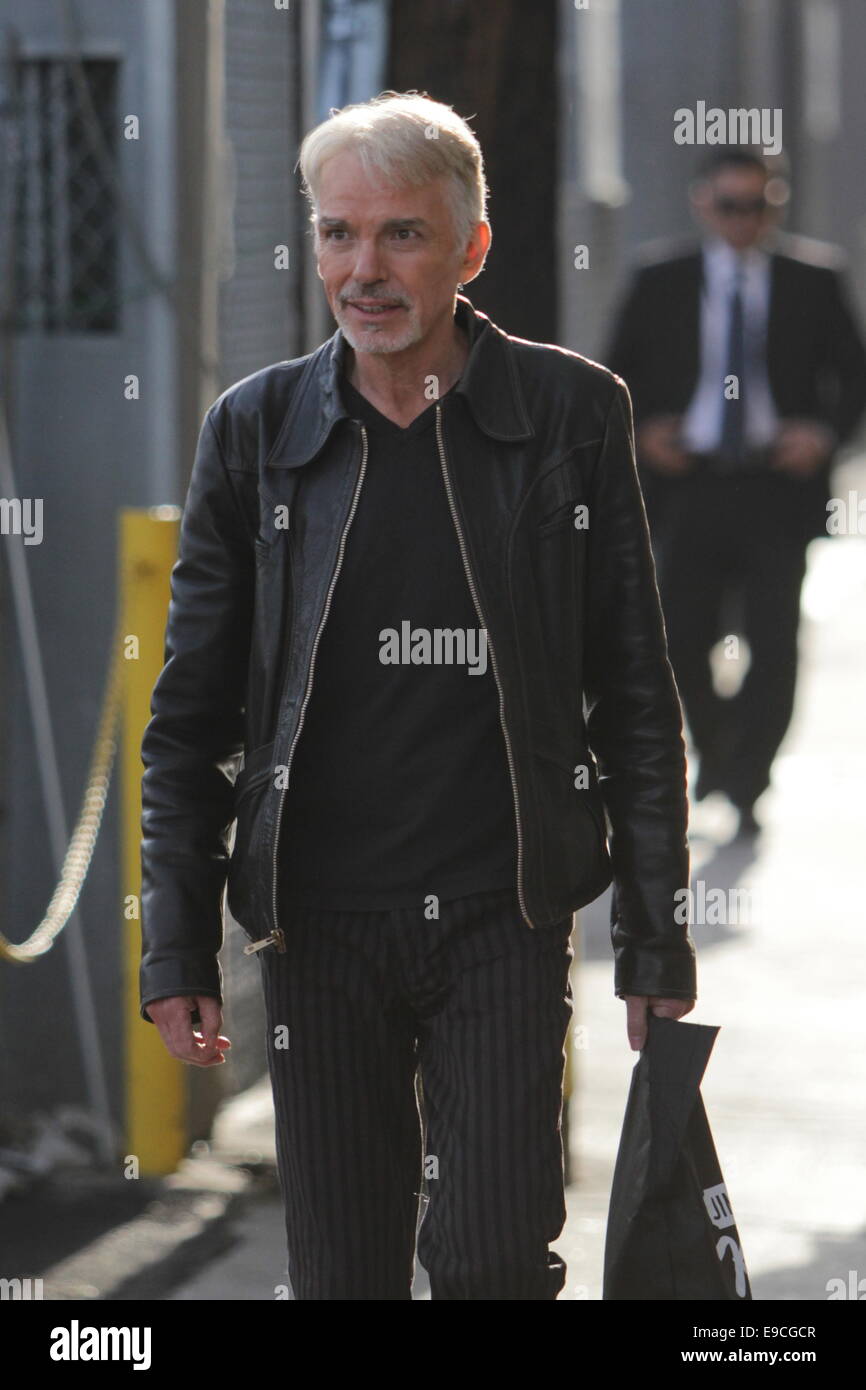 Billy Bob Thornton departs Jimmy Kimmel Live! in Hollywood. Featuring ...