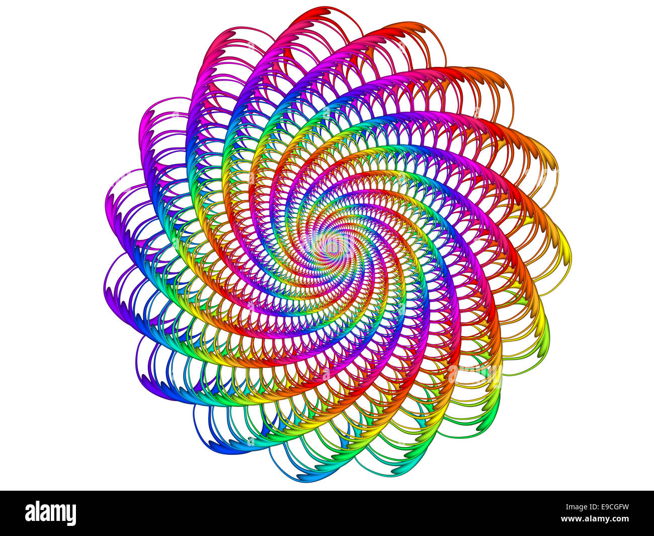 Beautiful Psychedelic Rainbow Spiral Motif Stock Photo - Alamy