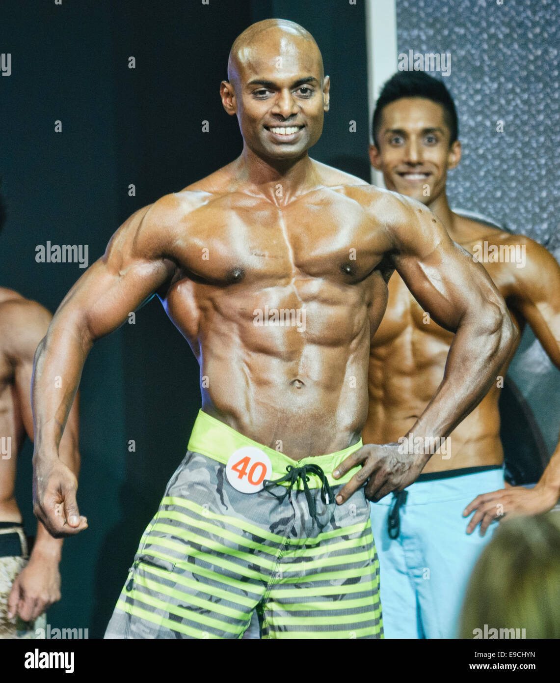 Body building competition at the Central World Bangkok, Thailand Stock ...