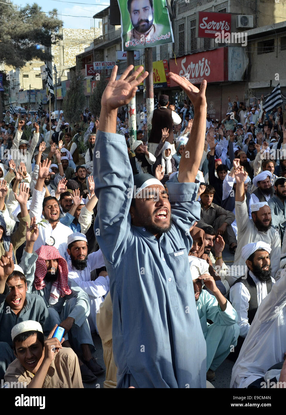 Quetta 24th Oct 2014 Pakistani Supporters Of Religious Political