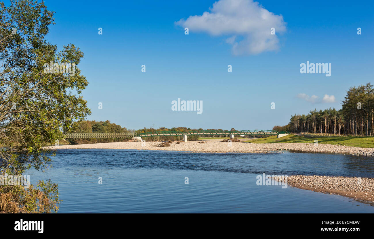 NEW ENLARGED PEDESTRIAN BRIDGE OVER THE RIVER FINDHORN AT FORRES ...