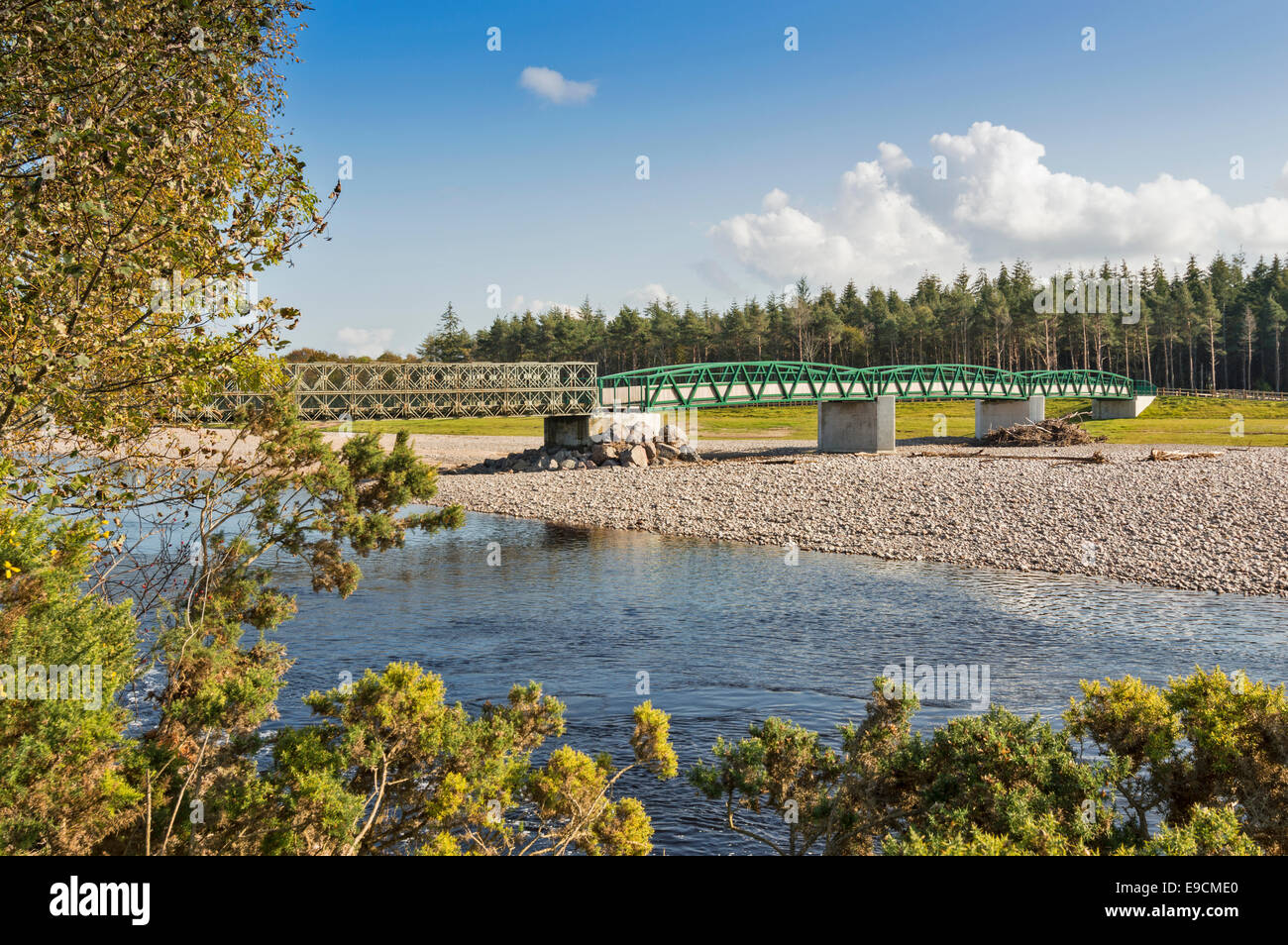 NEW PEDESTRIAN BRIDGE OVER RIVER FINDHORN AT BROOM OF MOY FORRES PART ...