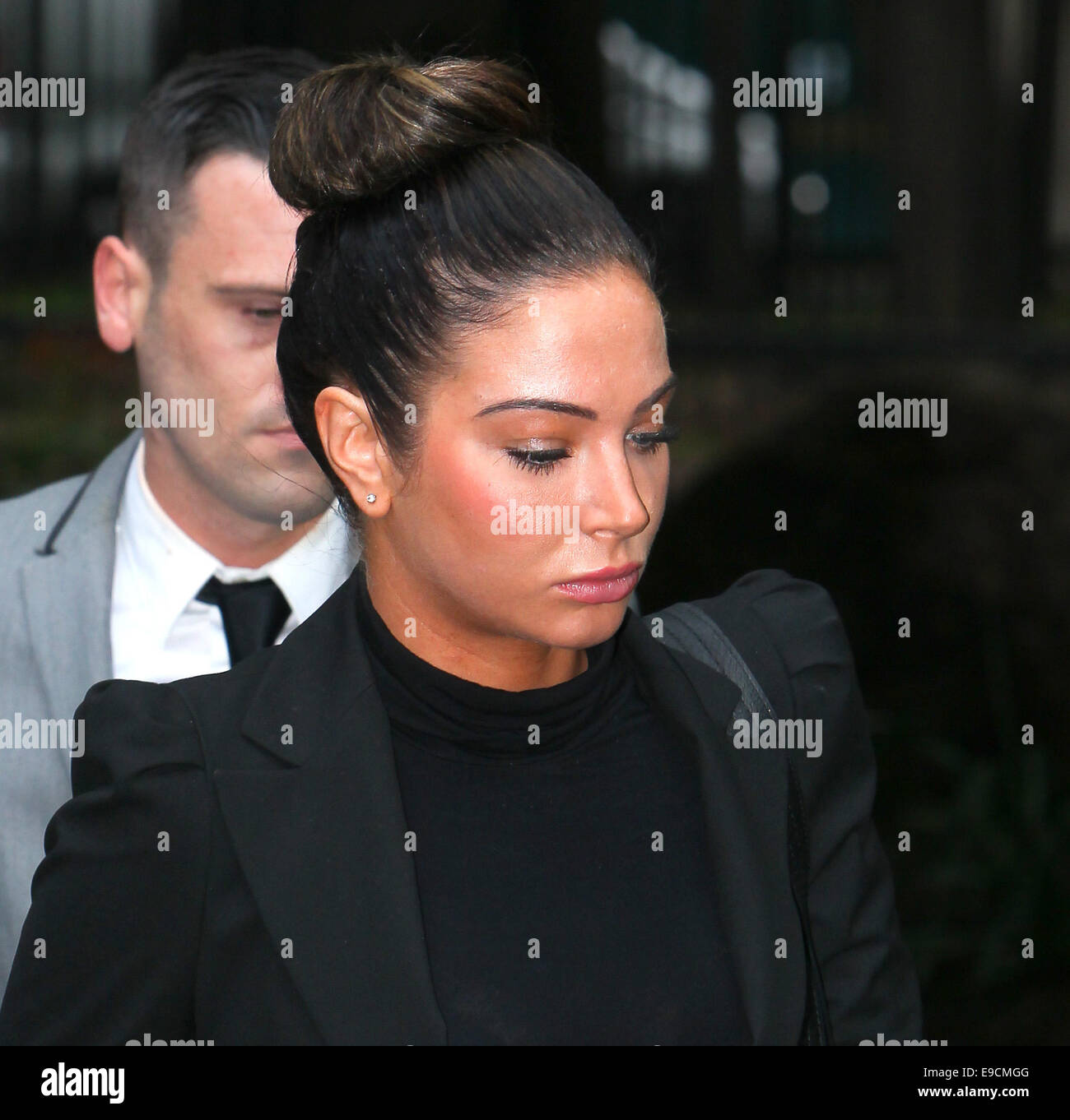 Tulisa Contostavlos arrives at Southwark Crown Court for plea and case ...
