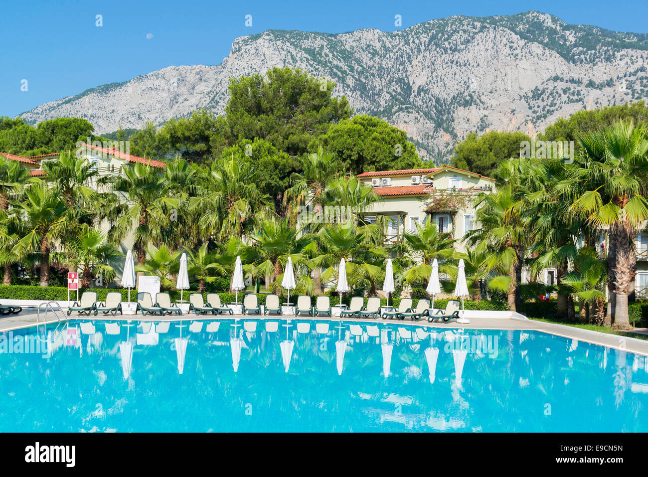 Swimming pool with water in open air Stock Photo - Alamy
