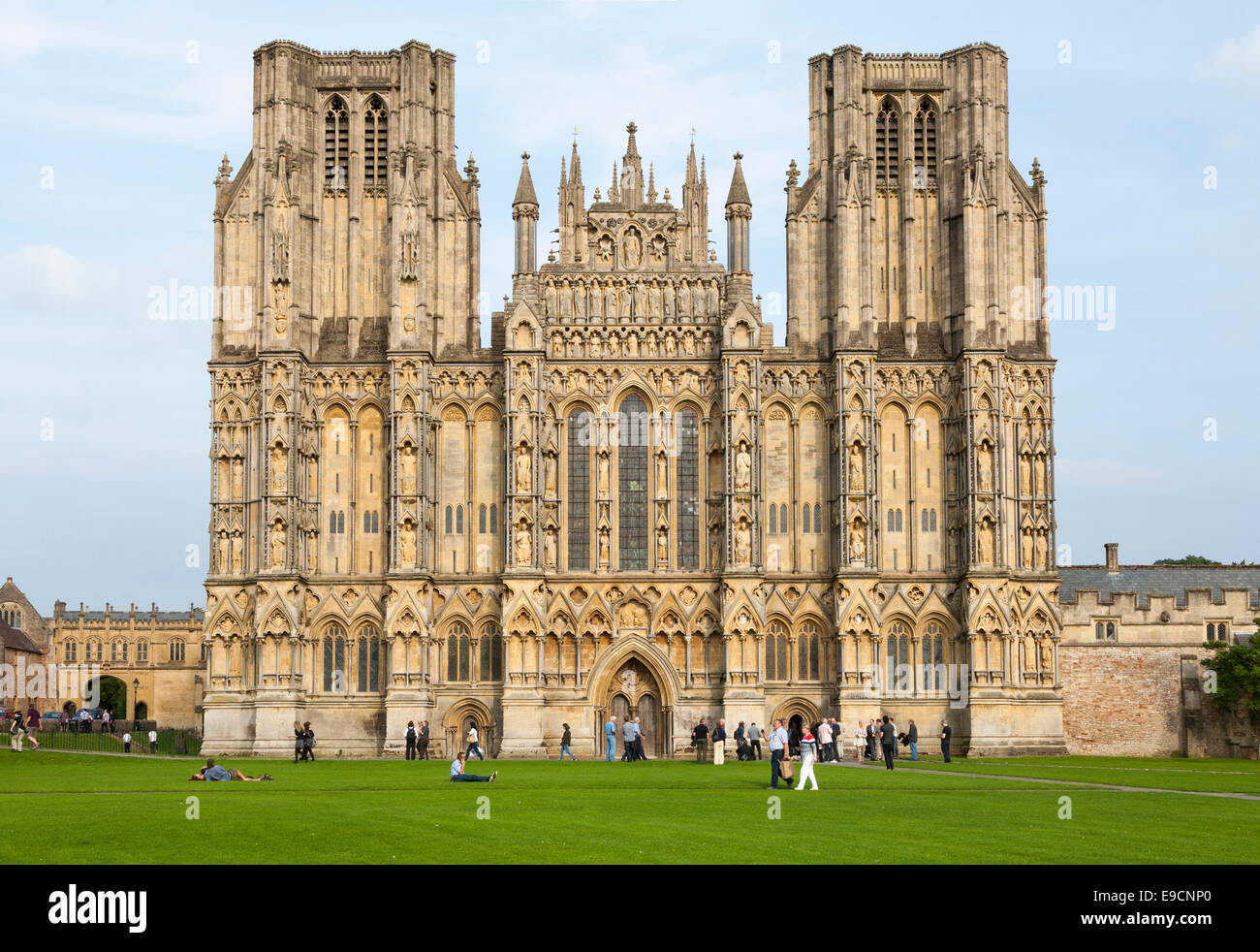 The West Front aspect / facade with main entrance door, of Wells ...