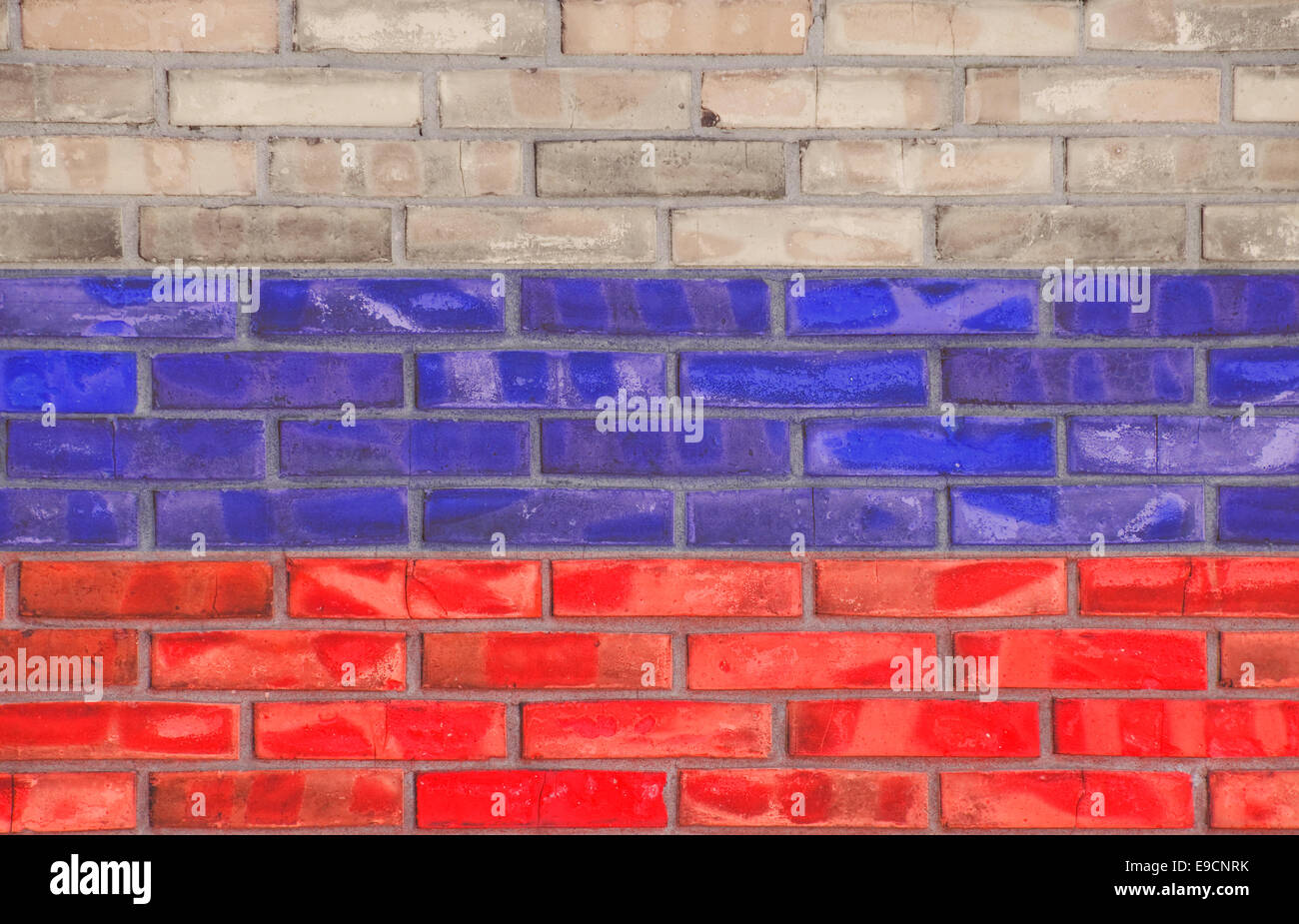 brick wall with drawn russia flag, perfect for a beautiful background ...