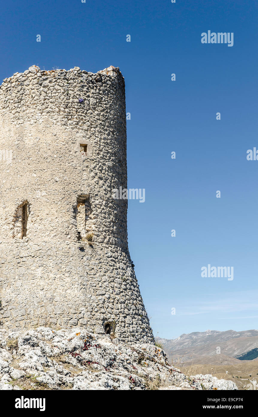 Detail of "Rocca Calascio". This castle is one of the highest castles ...