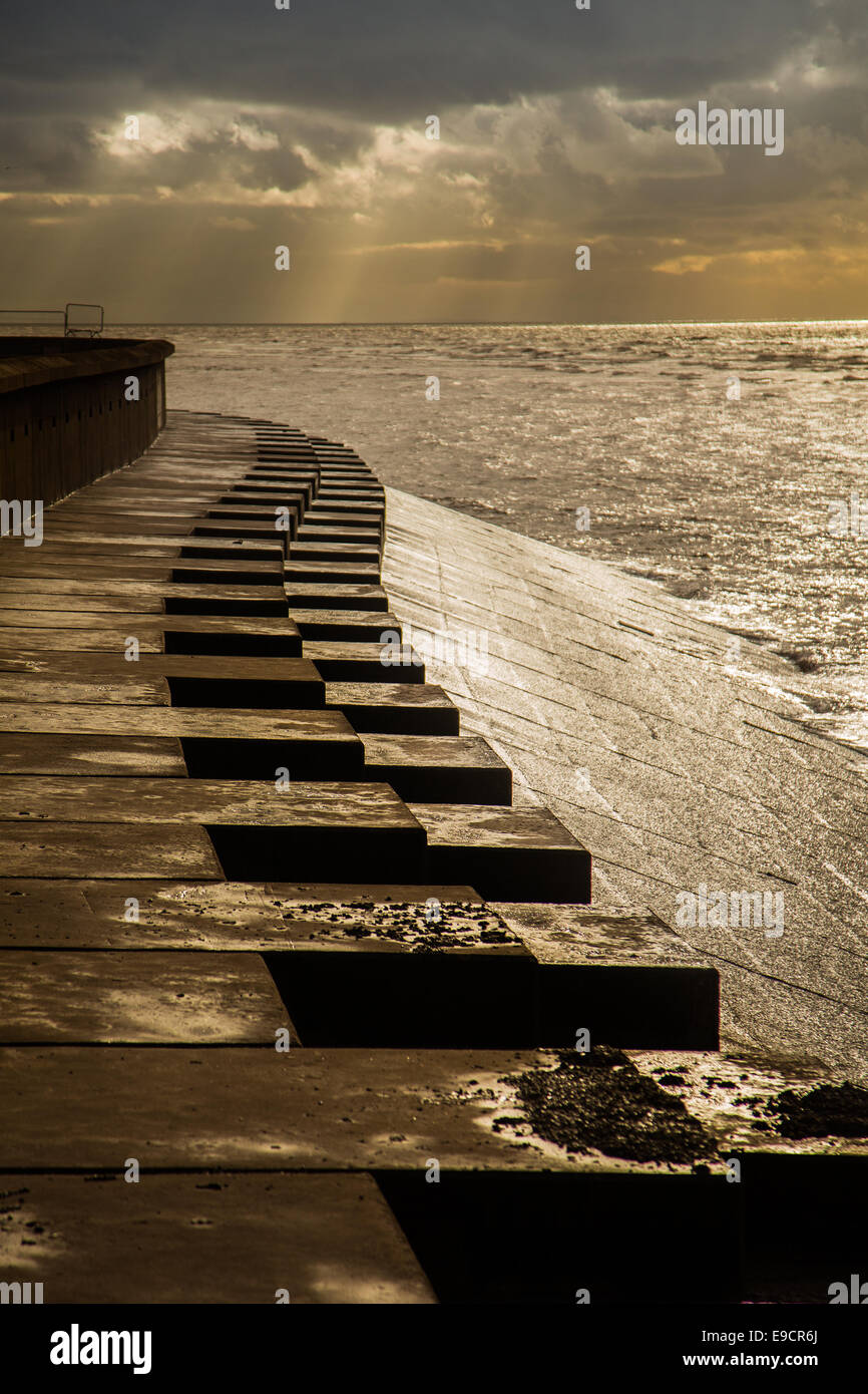Rossall, Fleetwood, 24th October, 2014. Concrete Aprons used on the ...