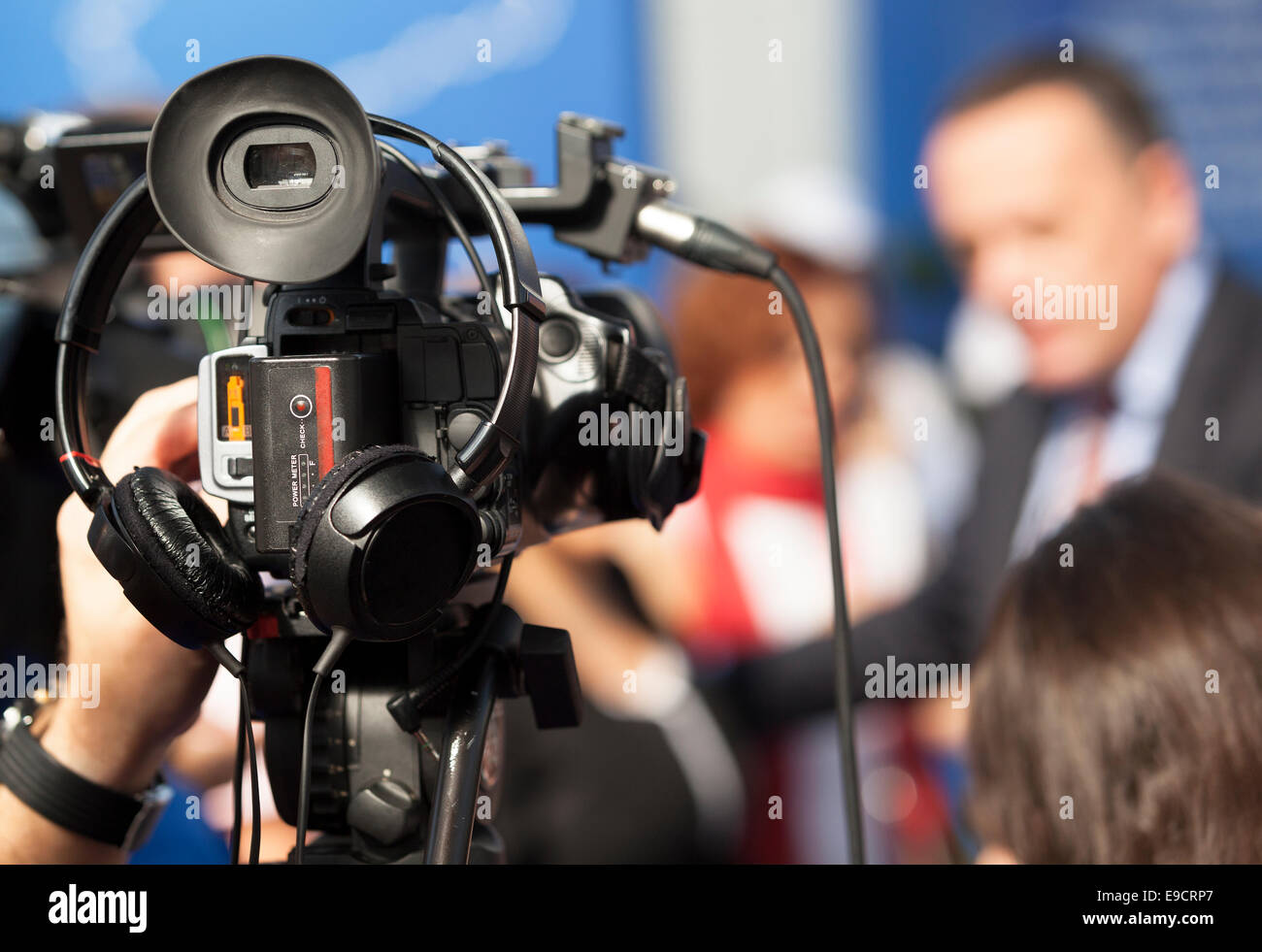 covering an event with a video camera Stock Photo - Alamy