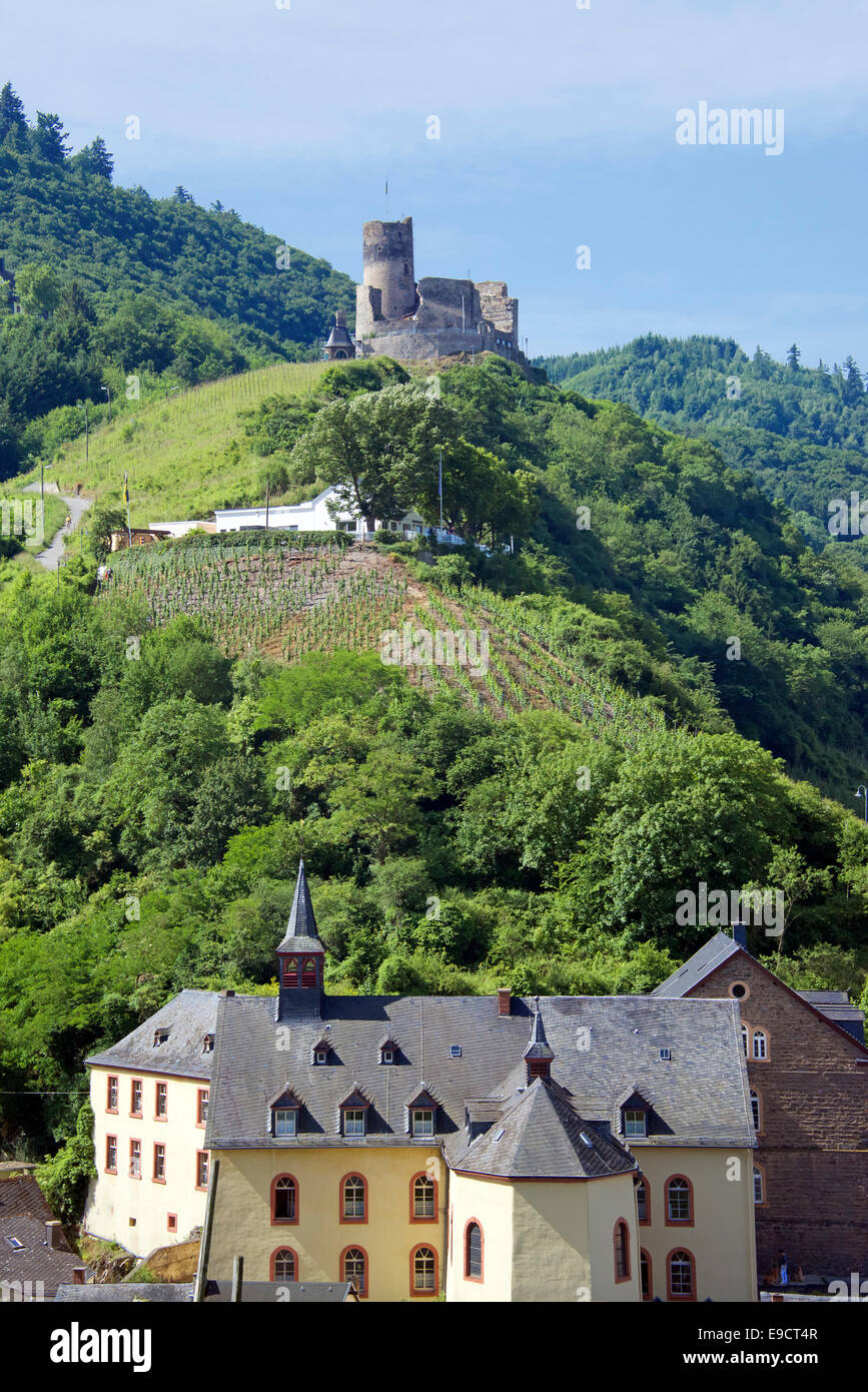 Landshut Castle above Bernkastel-Kues Moselle Valley Germany Stock ...