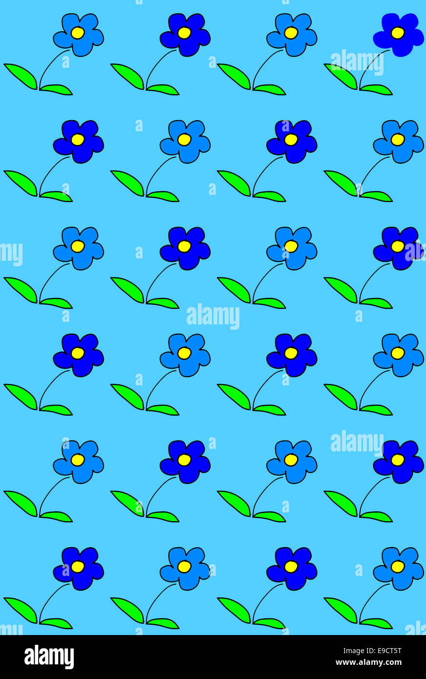 Symmetrical patterns of flowers Cut Out Stock Images & Pictures - Alamy