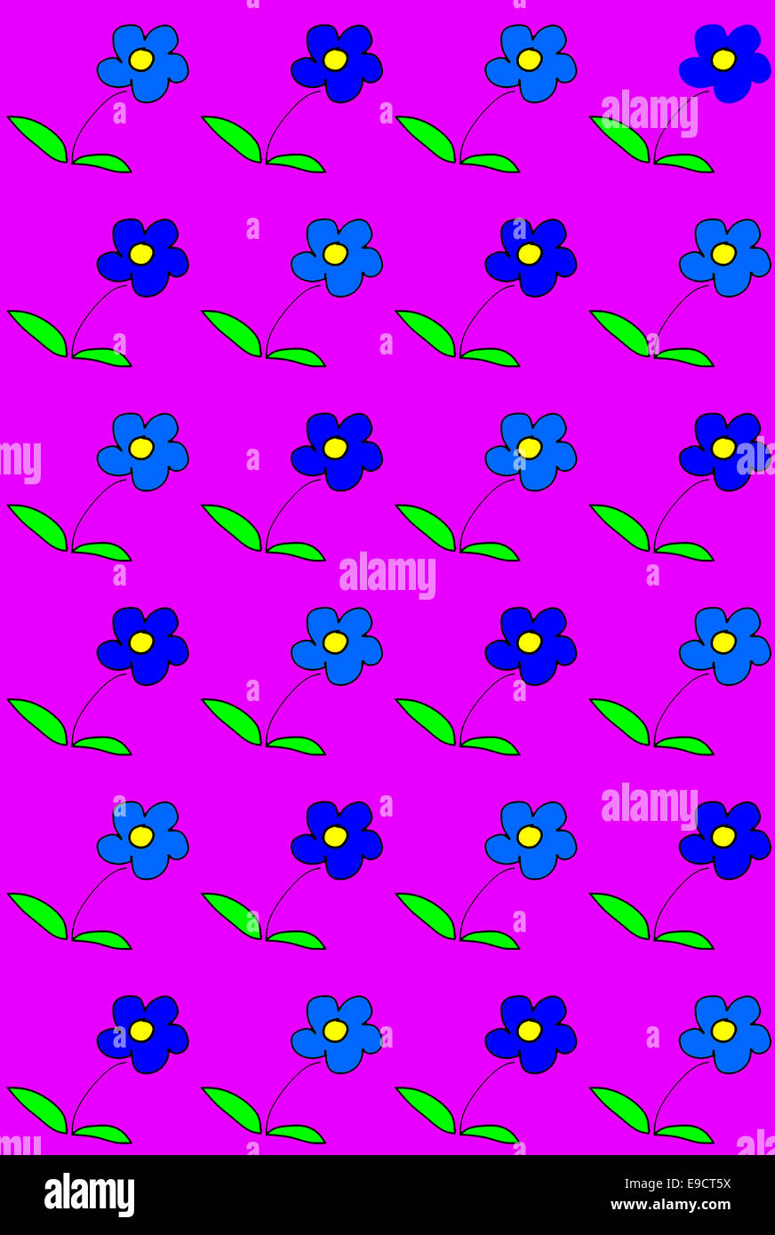 Symmetrical patterns of flowers Cut Out Stock Images & Pictures - Alamy