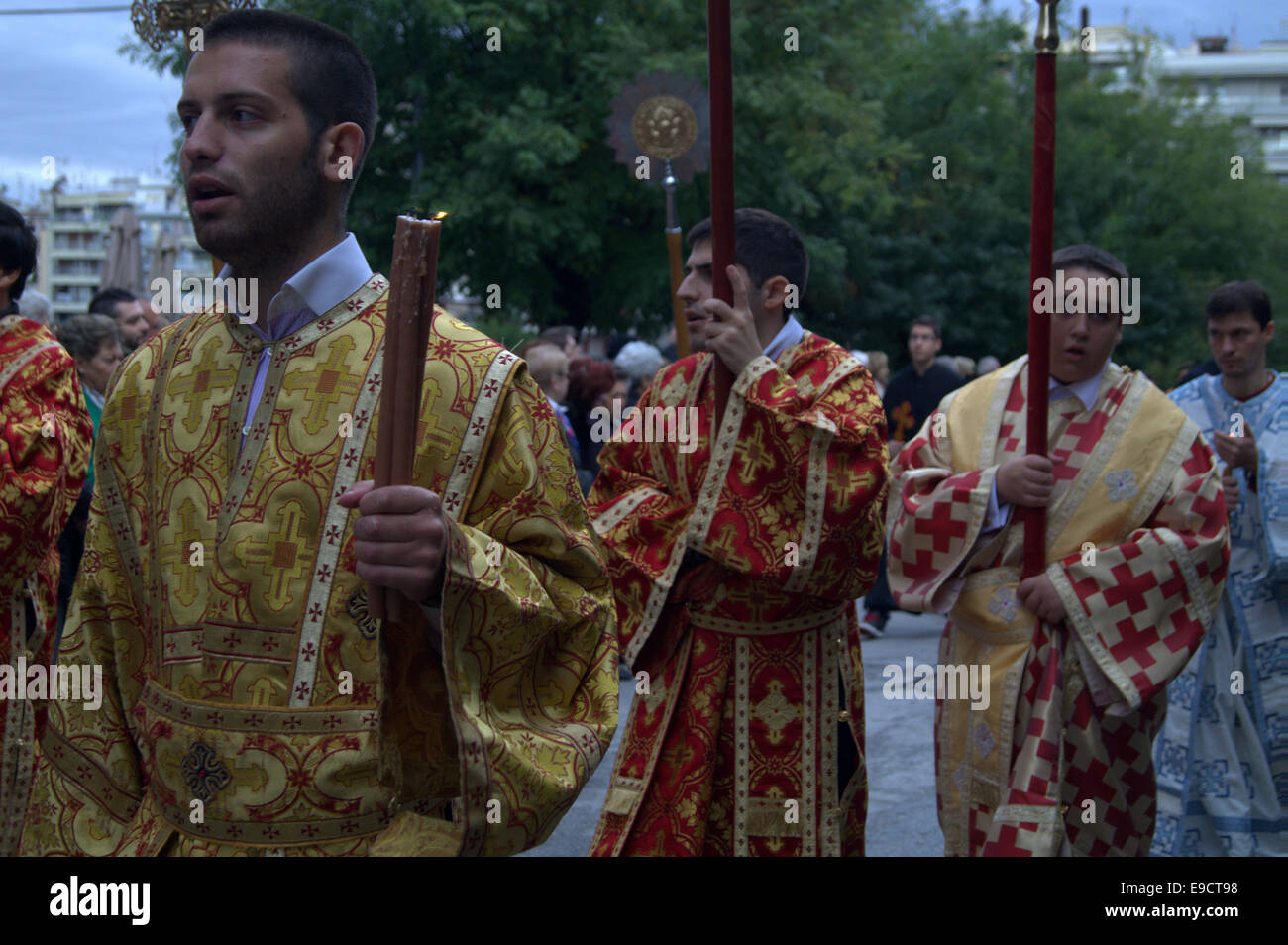 Thessaloniki, Greece. 25th Oct, 2014. Litany in honor of St Demetrious ...