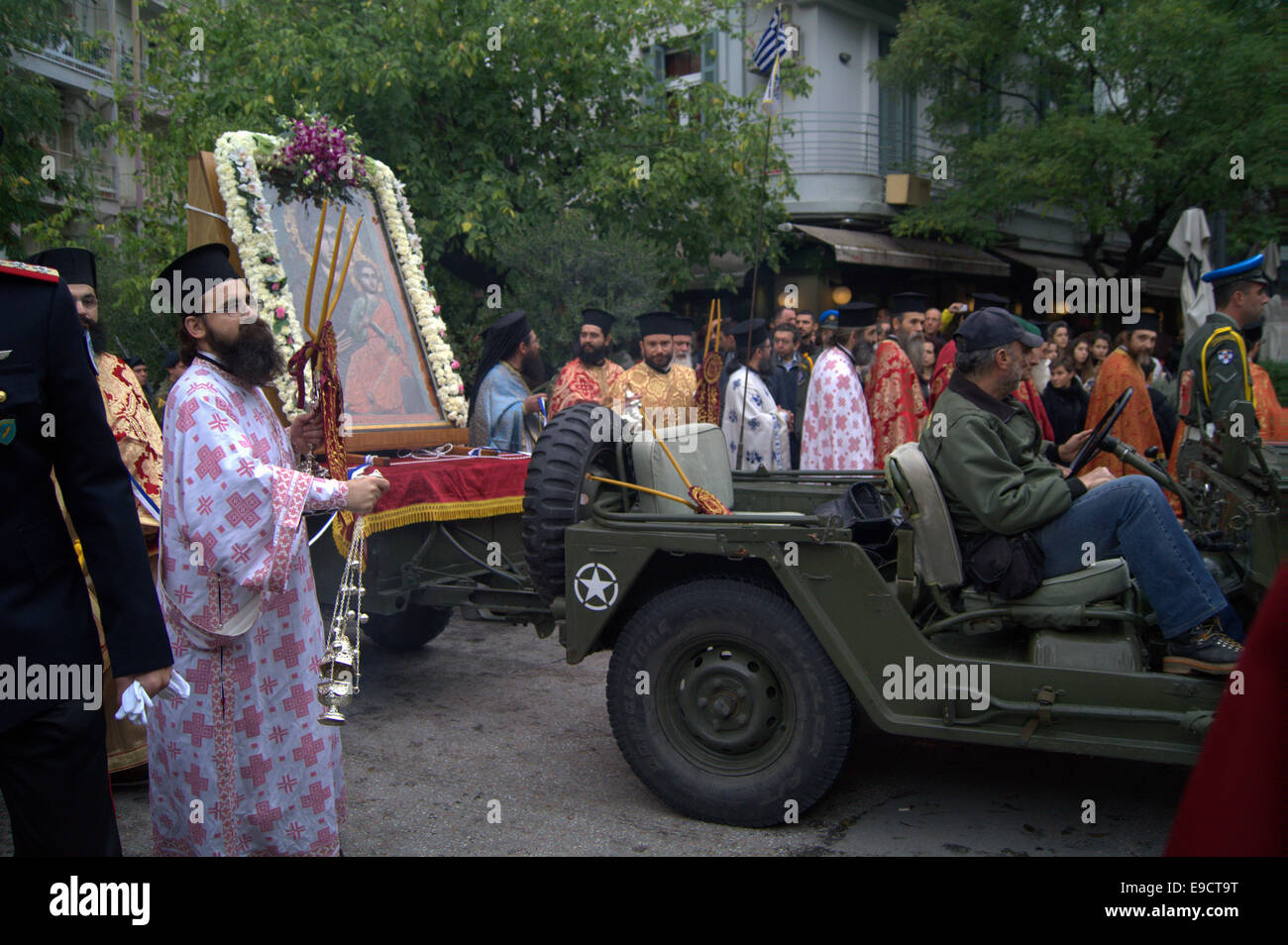 Thessaloniki, Greece. 25th Oct, 2014. Litany in honor of St Demetrious ...
