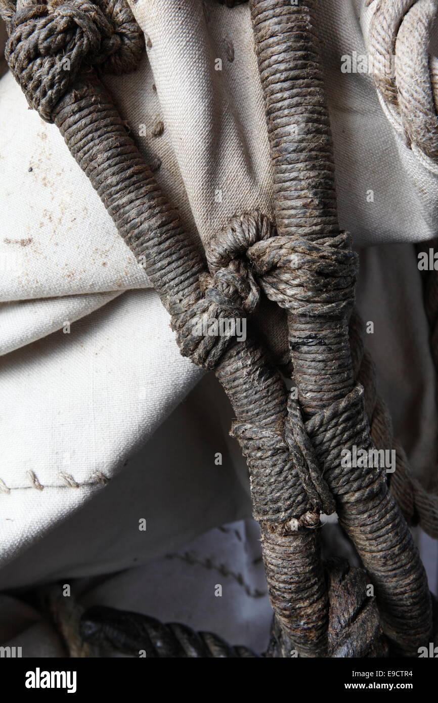 Detail of the rigging of a tall ship Stock Photo - Alamy