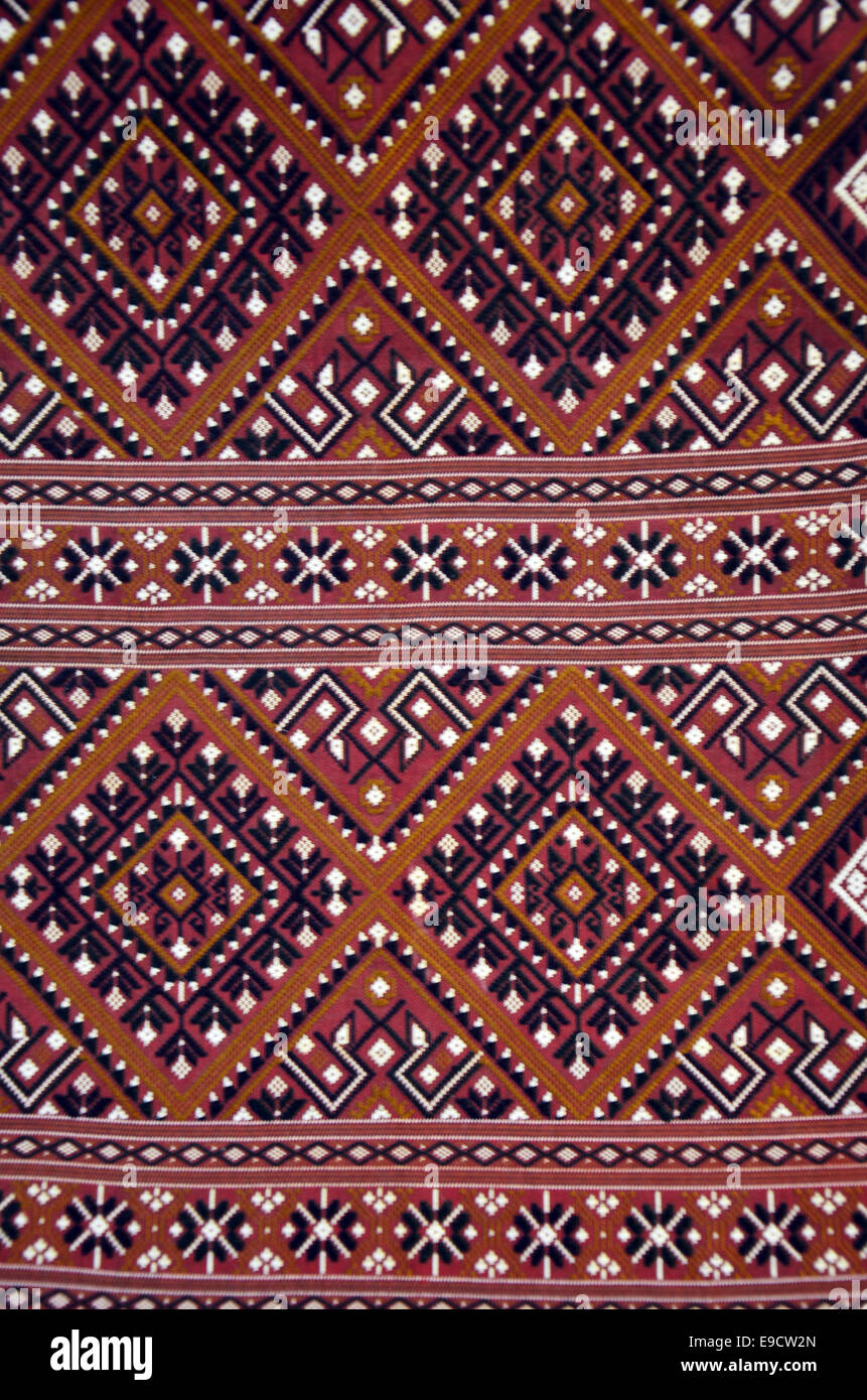 Thai art on Fabric texture, cloth background Thai Style Stock Photo - Alamy