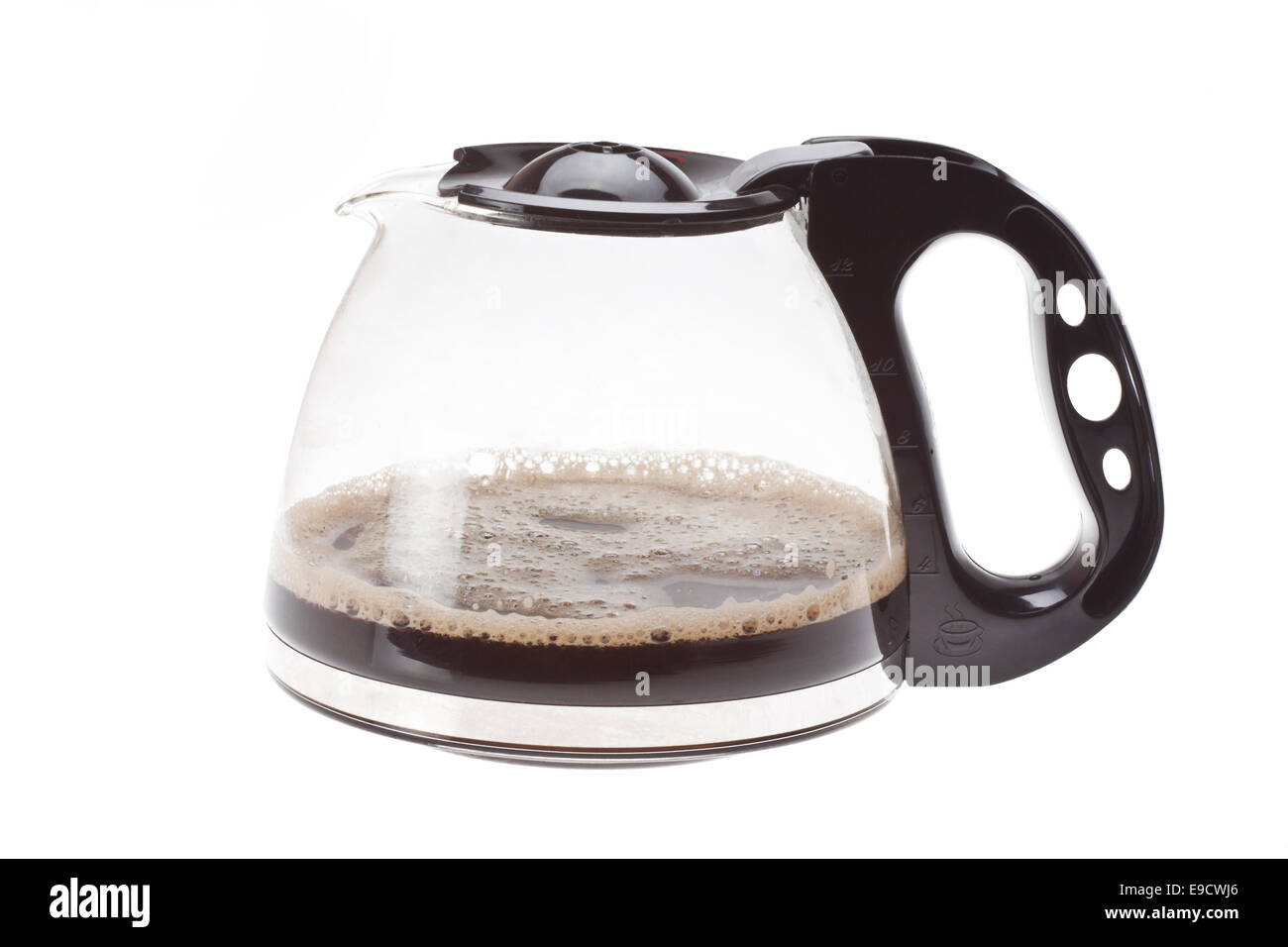 Jug black coffee - isolated on white background Stock Photo - Alamy