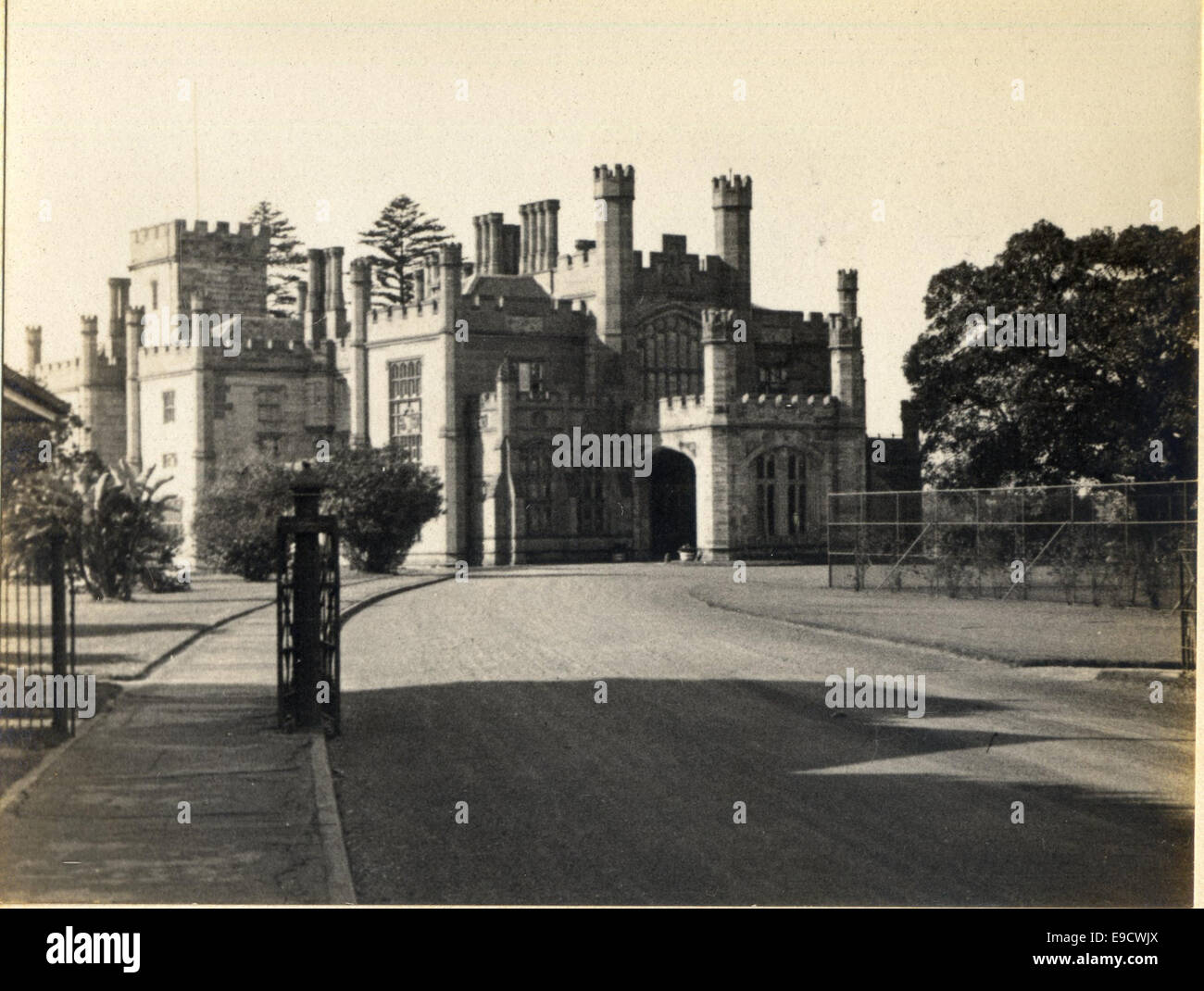 A photograph of Government House, capturing the structure's ...