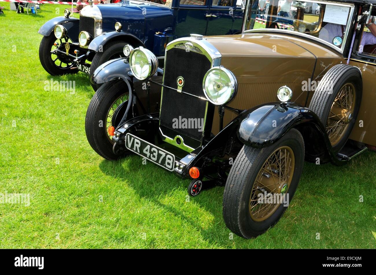 NOTTINGHAM, UK. JUNE 1, 2014: view of vintage car for sale in ...