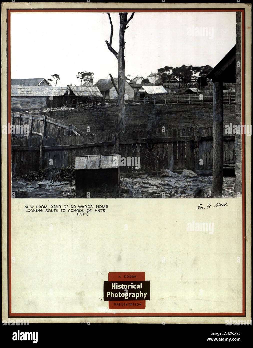 This photograph shows the view from the rear of Dr. Ward's home ...