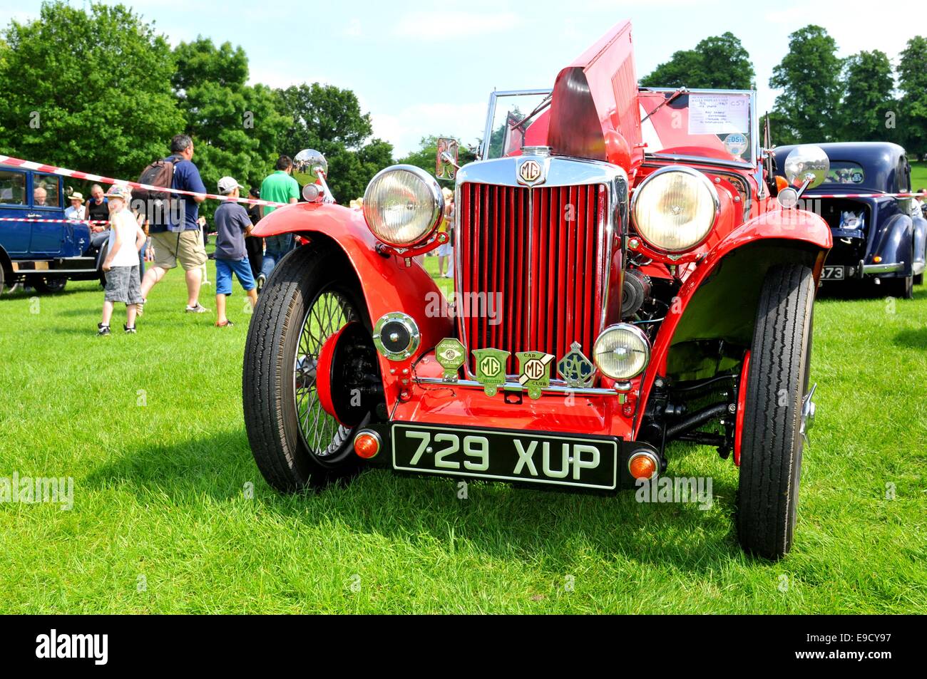 NOTTINGHAM, UK. JUNE 1, 2014: view of vintage car for sale in ...