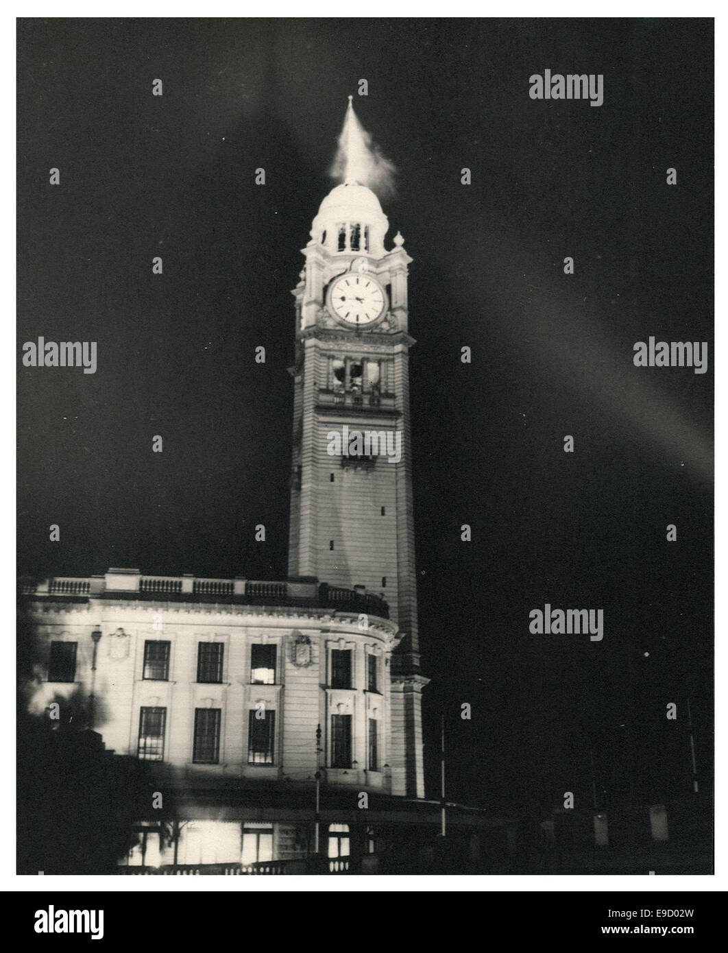 This photograph features the clock tower of the Central Station ...
