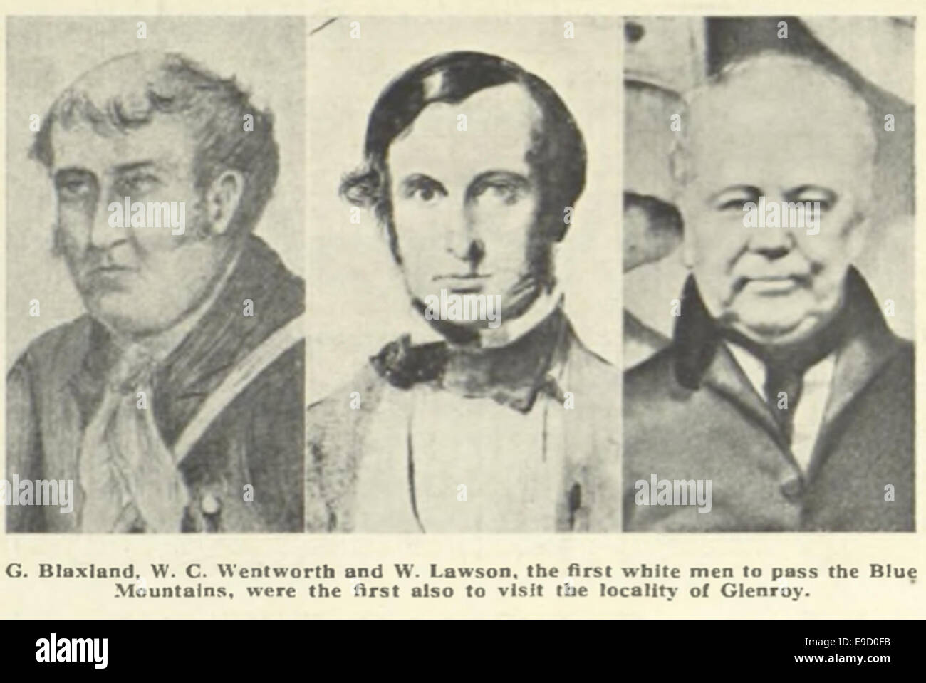 Photograph of Gregory Blaxland, William Charles Wentworth, and William ...