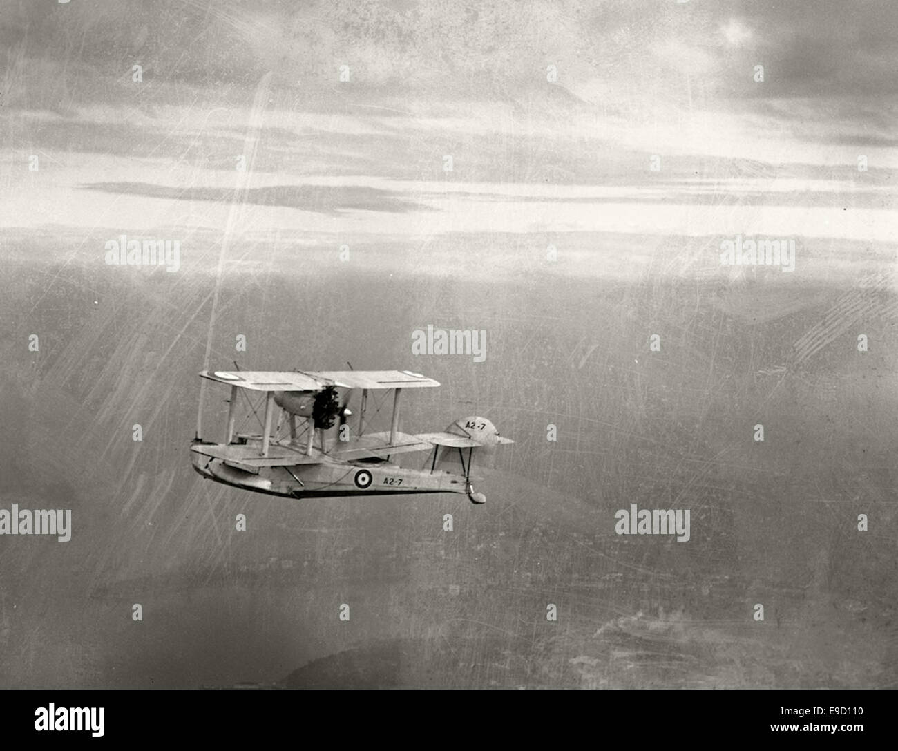 Aerial photograph of the Seagull Flying Boat A2-7, taken on 15 July ...