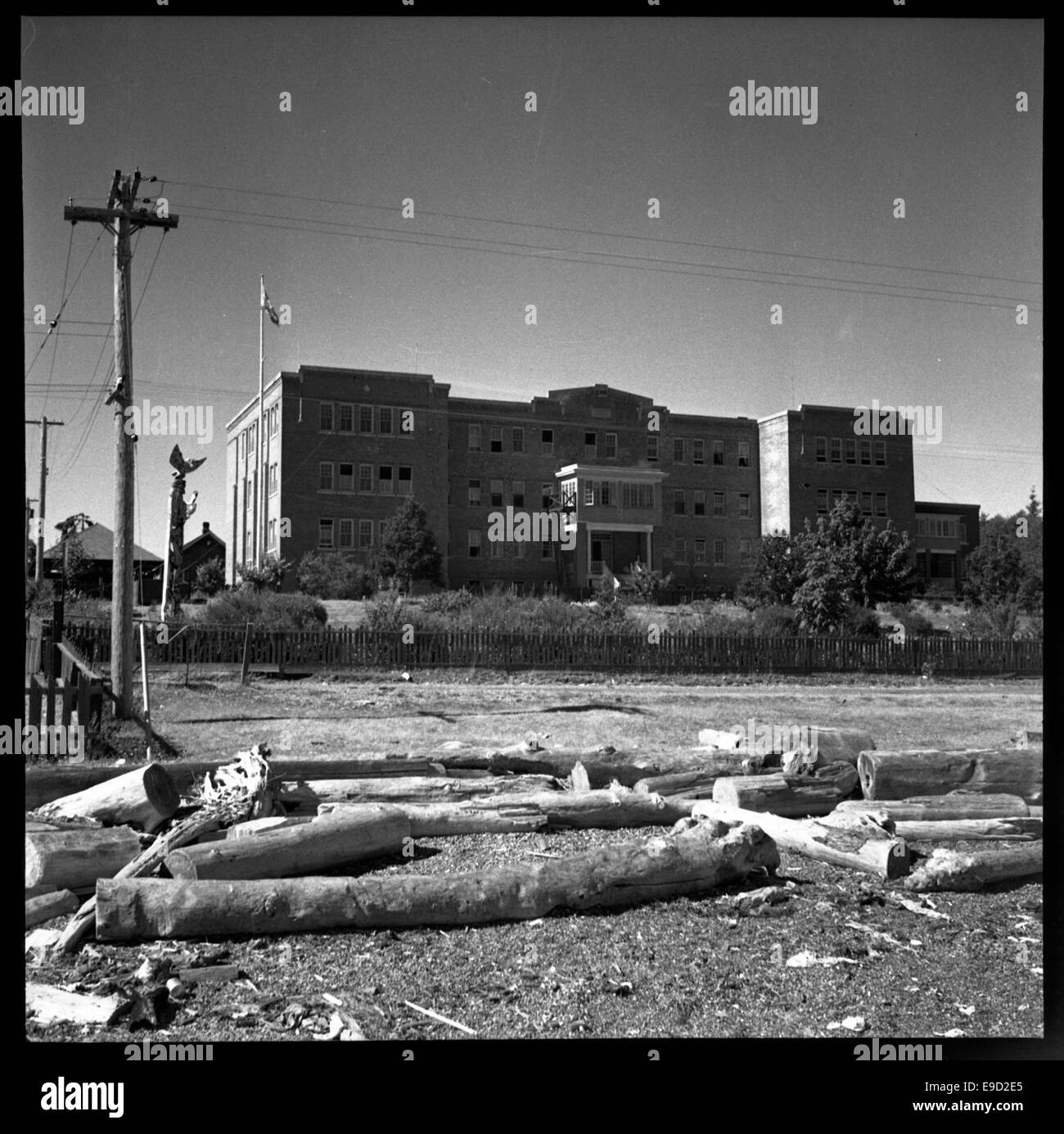 This image shows the Indian Residential School in Alert Bay, located in ...