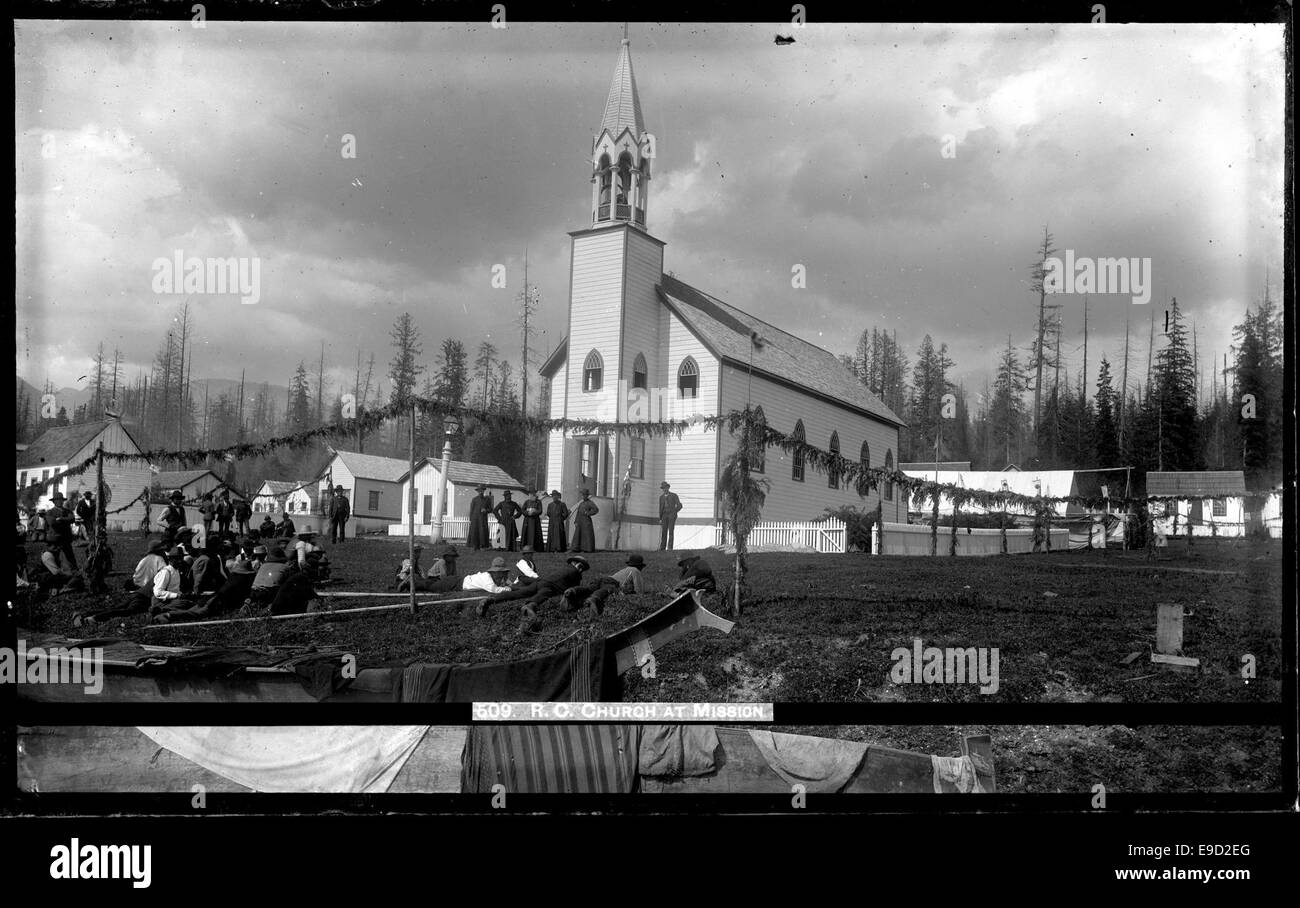 A photograph of St. Mary's Indian Mission, capturing the architecture ...
