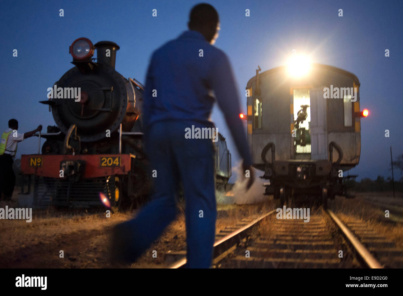 Black men and Livingstone Express luxury train. The ROYAL LIVINGSTONE ...