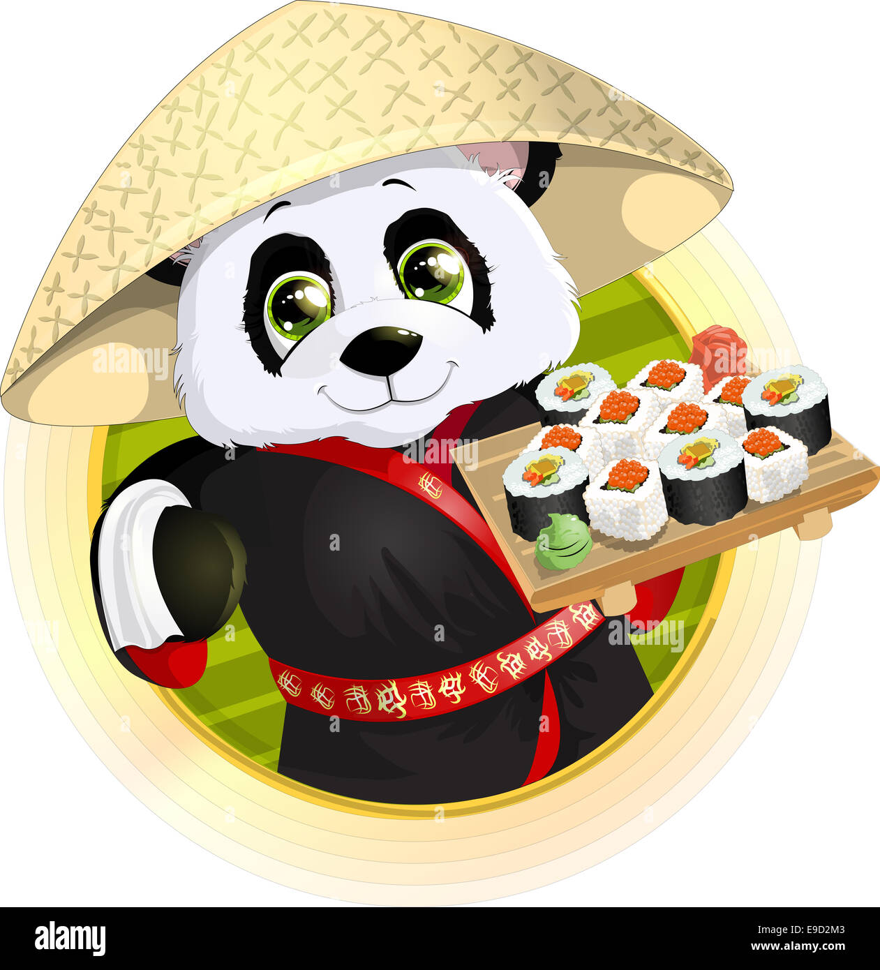Panda animal tray sushi restaurant hi-res stock photography and images ...