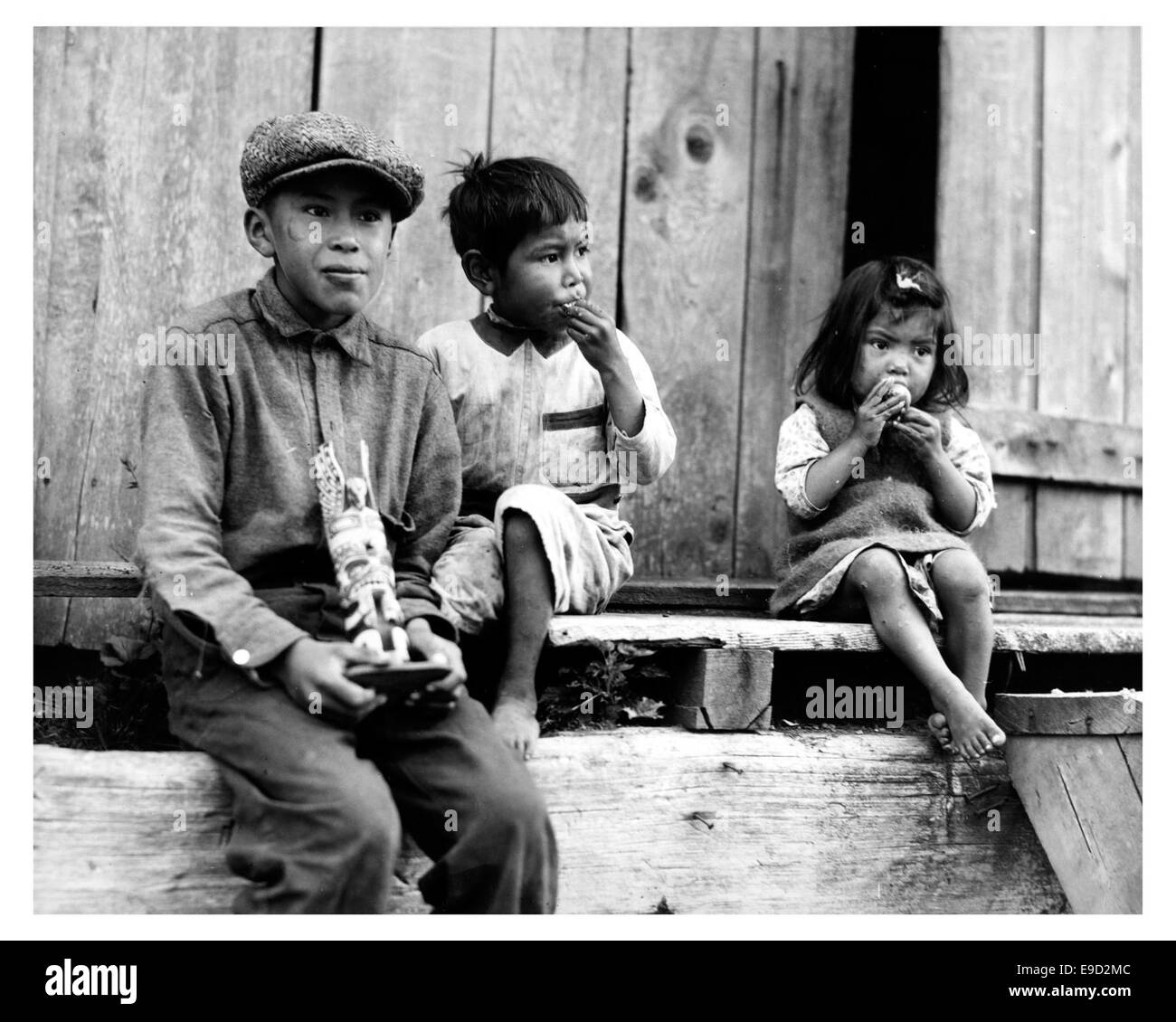 A photograph of Nootka children at Friendly Cove, located on Vancouver ...
