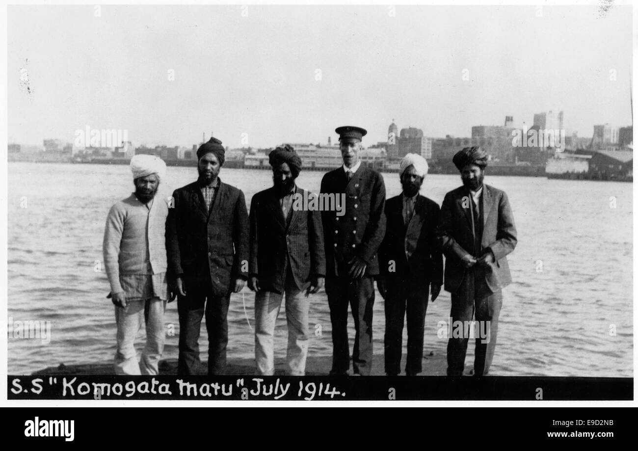 This image depicts the Komagata Maru incident, a significant event in ...