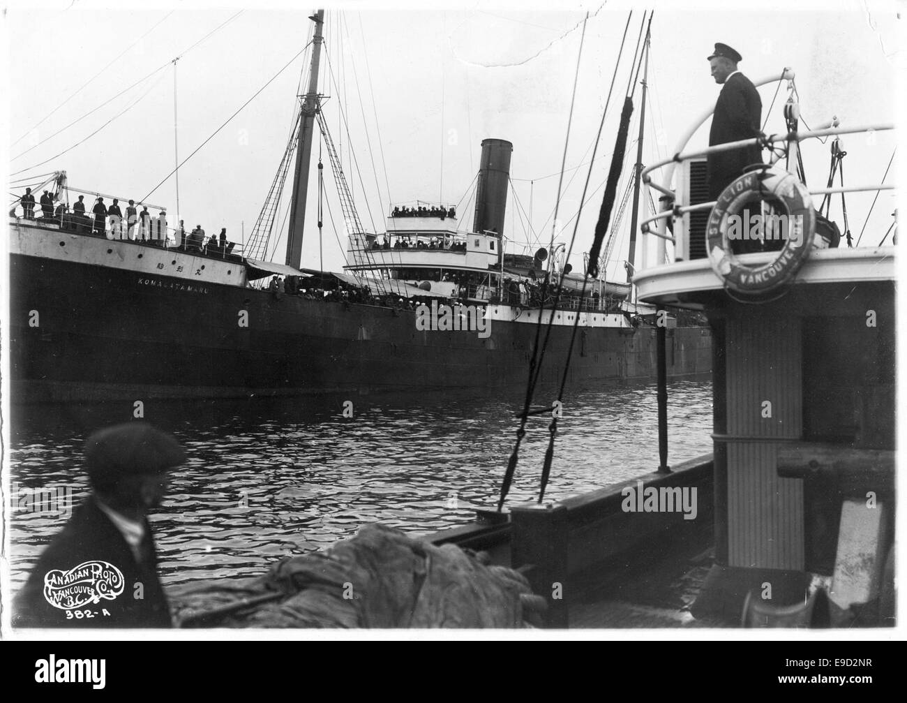 A photograph depicting the Komagata Maru incident, a significant event ...